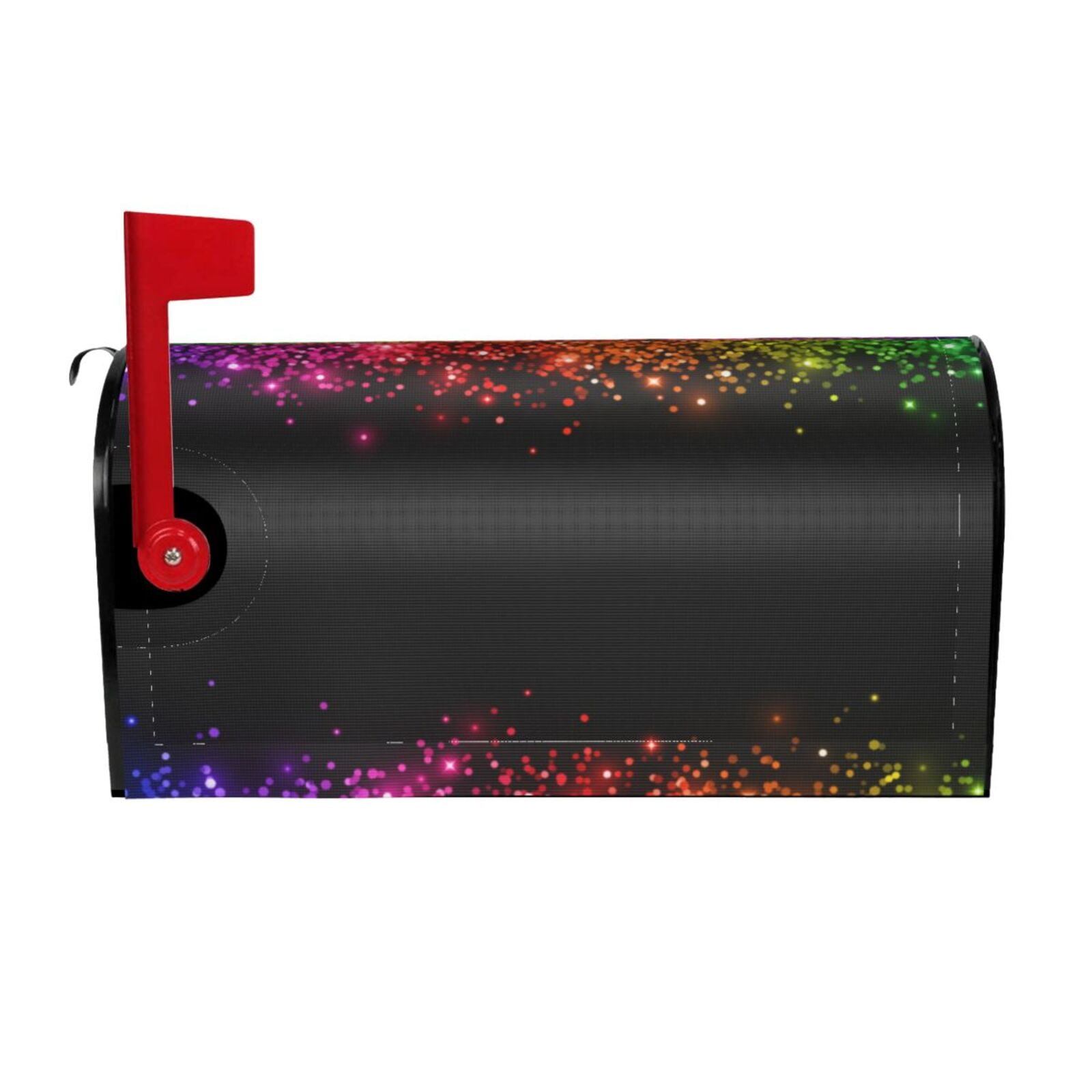 Mailbox Covers, Rainbow Glitter Border Welcome Cute Mailbox Cover ...