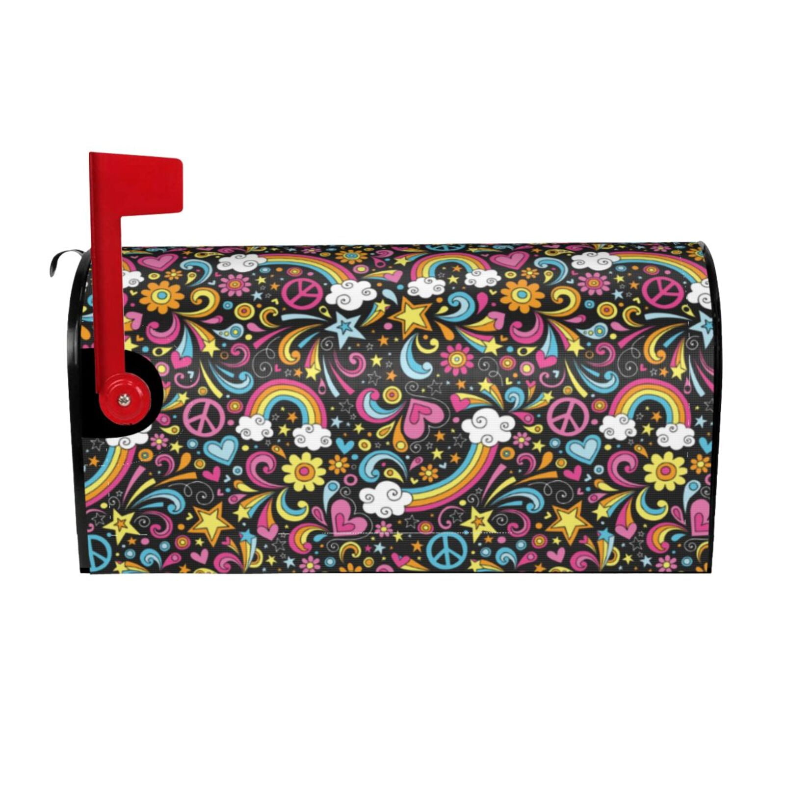 Mailbox Covers, Rainbow Stars Hearts Welcome Cute Mailbox Cover ...