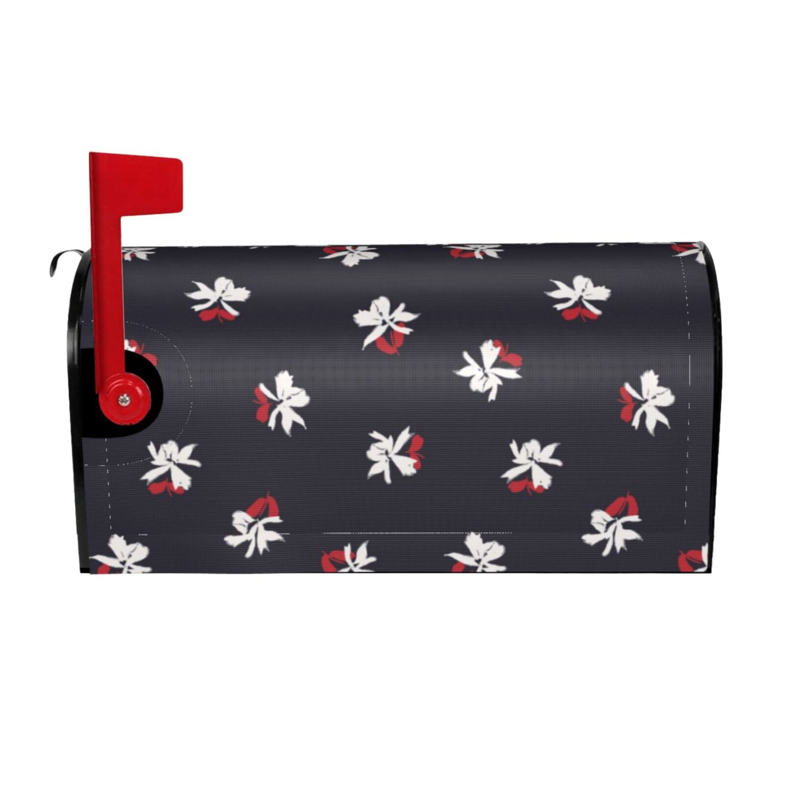 Mailbox Covers Red Floral Waterproof mail Box Covers, Magnetic Standard ...