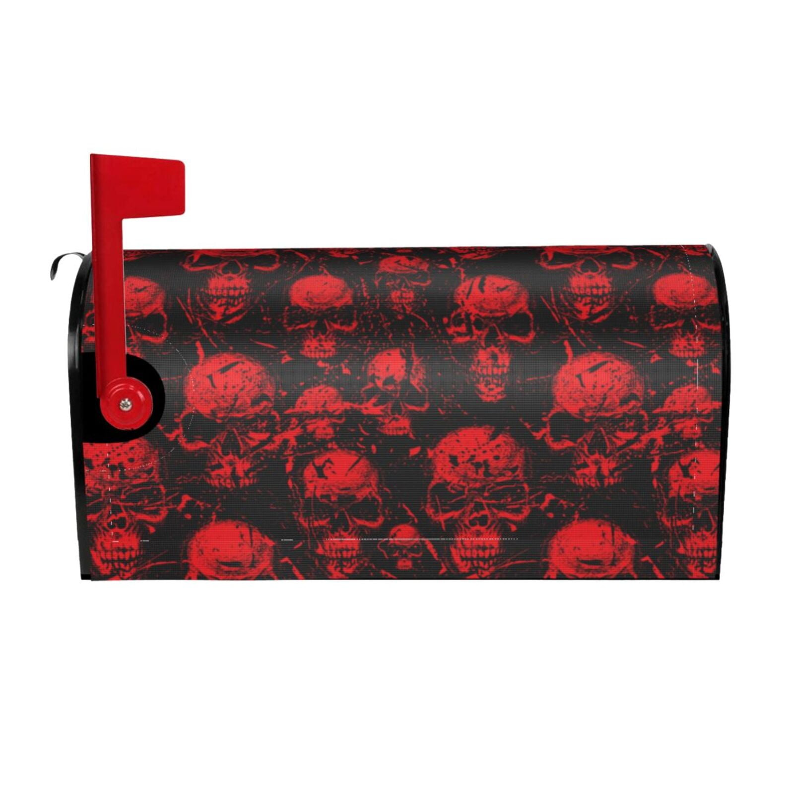 Mailbox Covers Red Skulls Waterproof mail Box Covers, Magnetic Standard ...