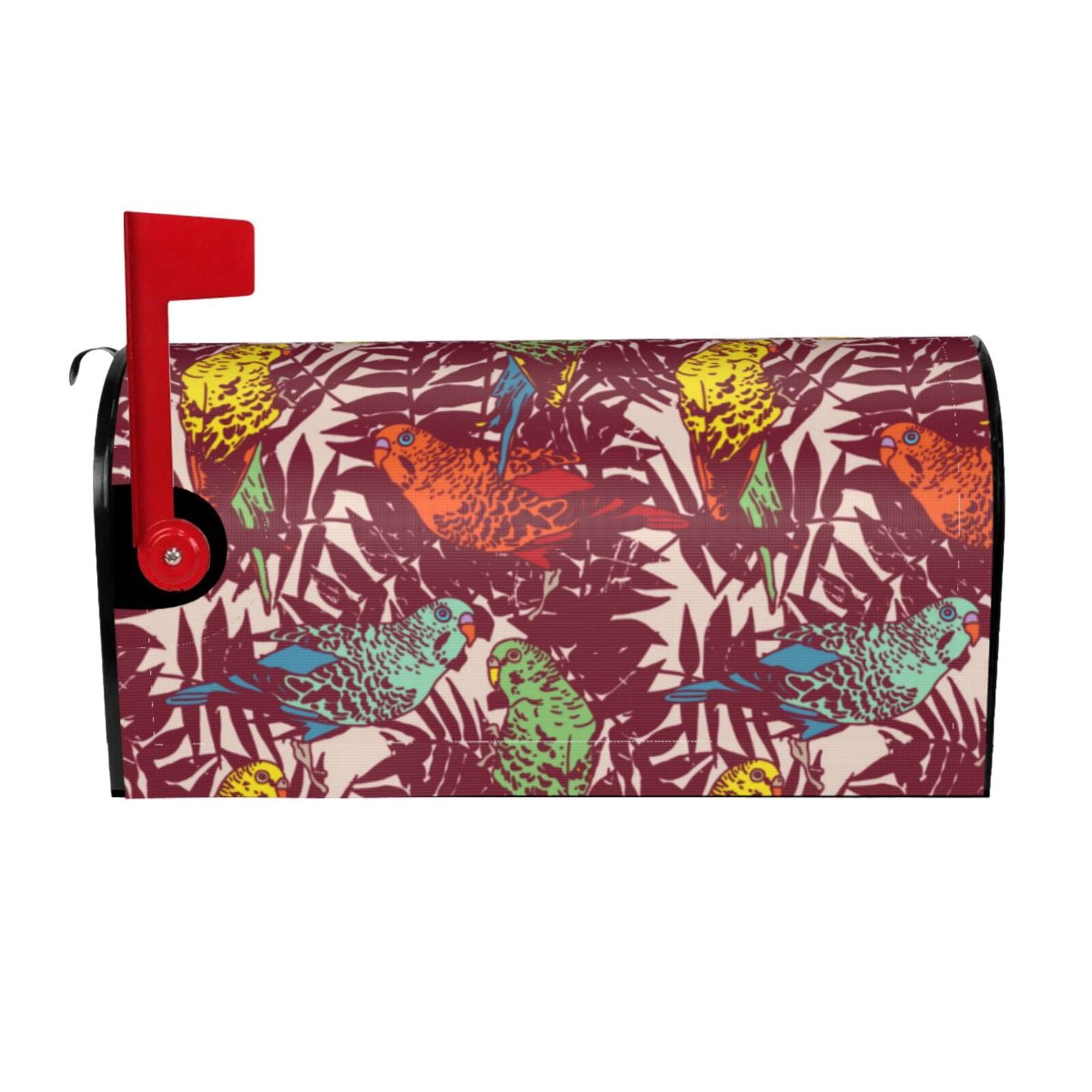 Mailbox Covers Retro Multi-Color Cute Parrot Waterproof mail Box Covers ...