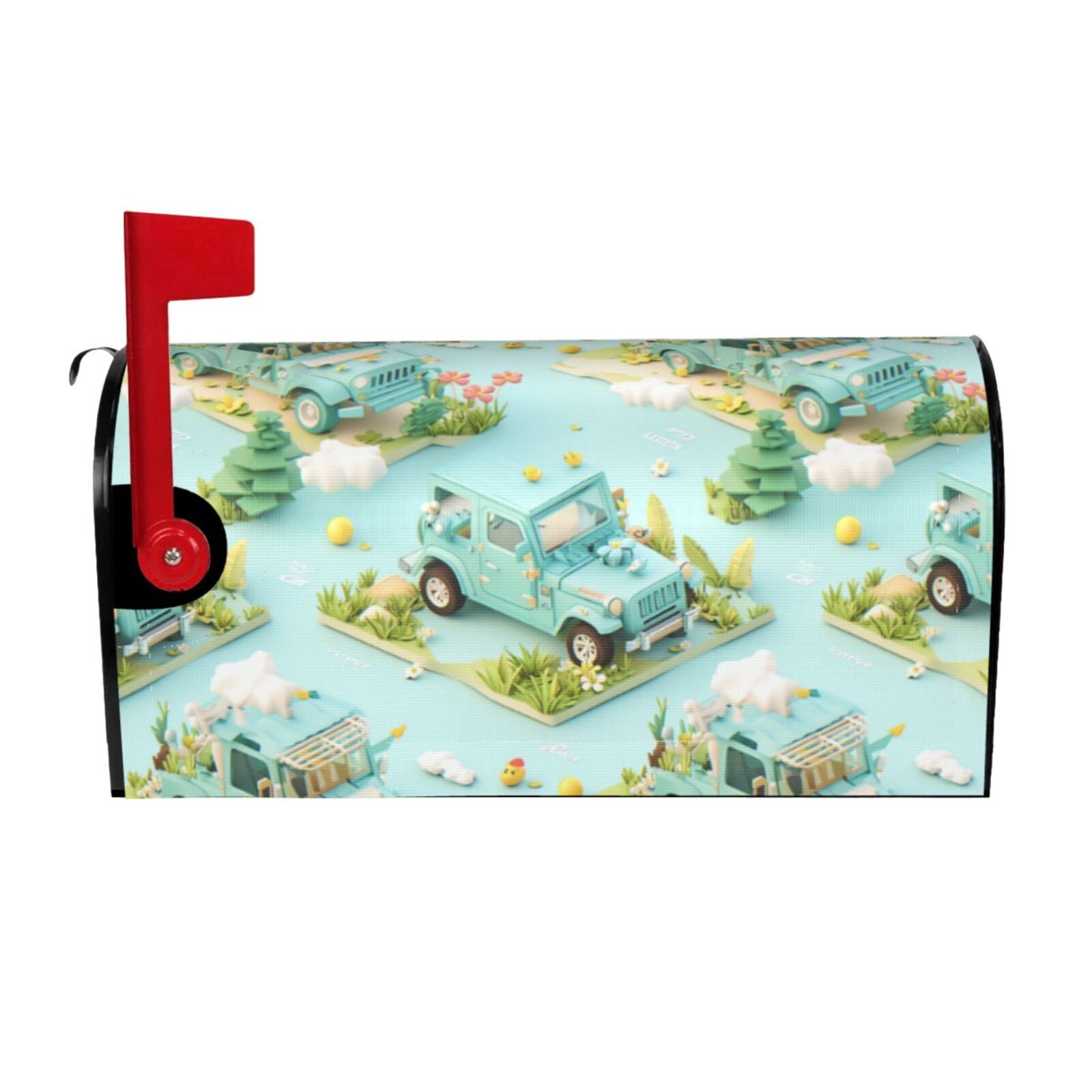 Mailbox Covers, Retro green SUV car punk Welcome Cute Mailbox Cover ...