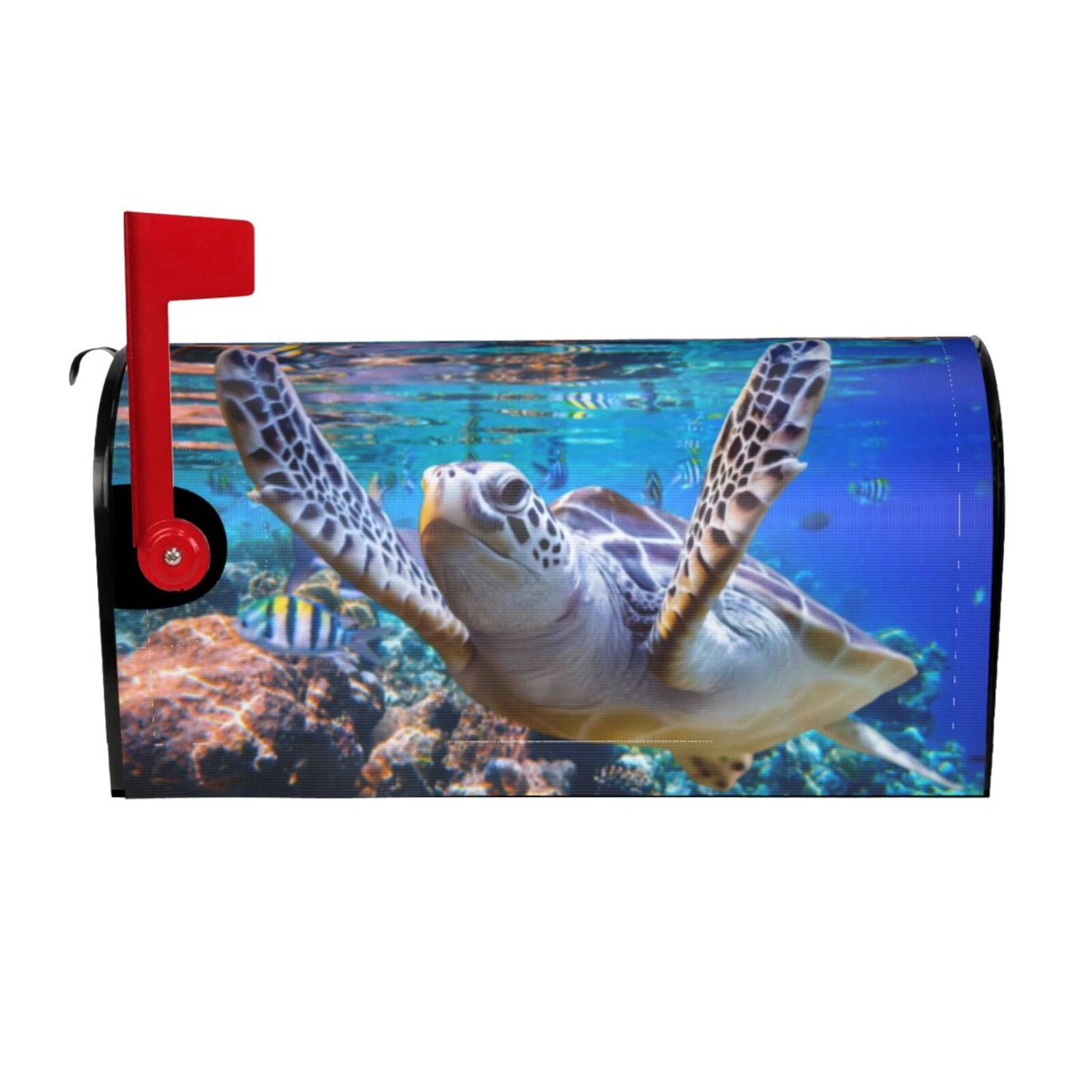 Mailbox Covers Sea Turtle Swims Waterproof mail Box Covers, Magnetic ...