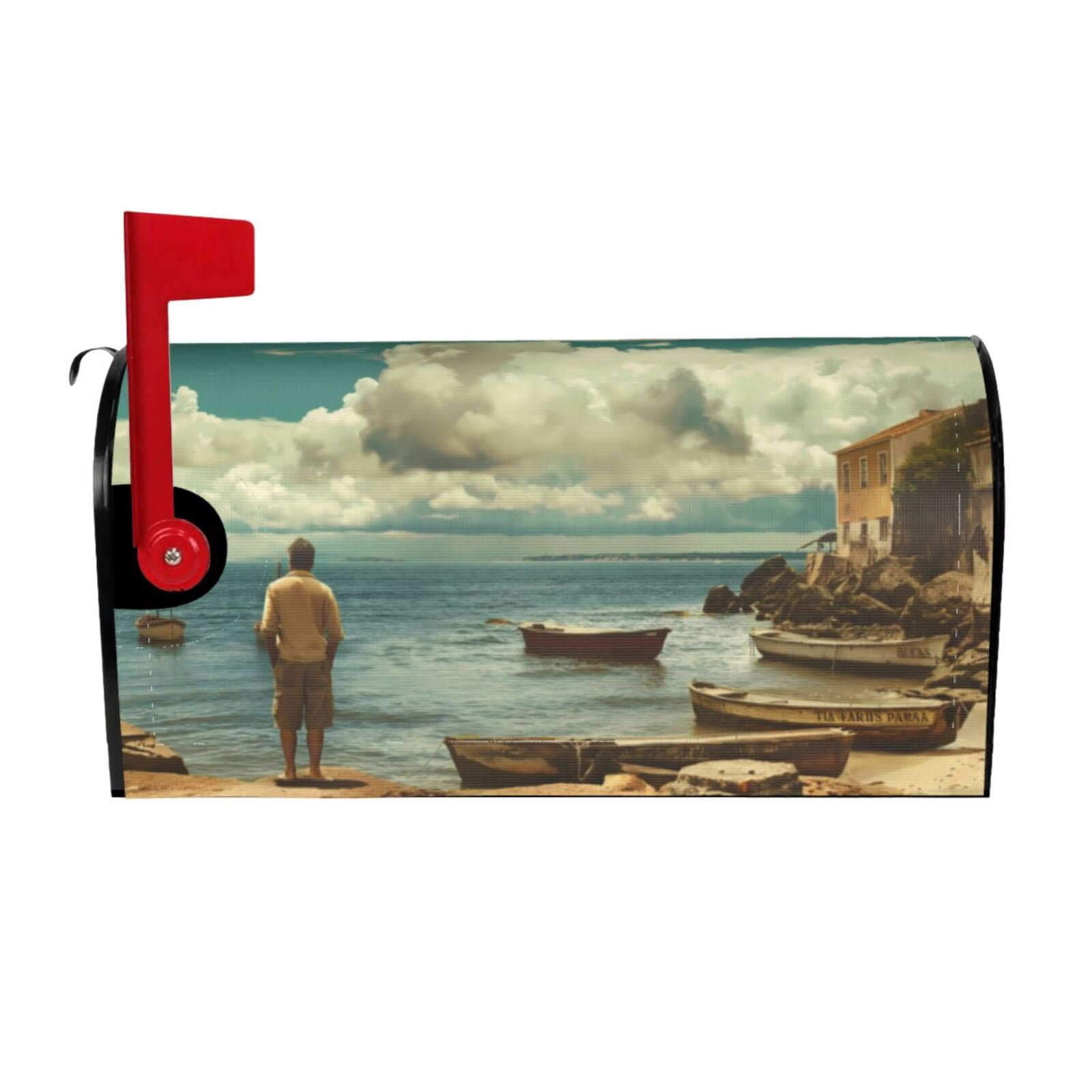 Mailbox Covers, Serene Coastal Blue Sky Welcome Cute Mailbox Cover ...