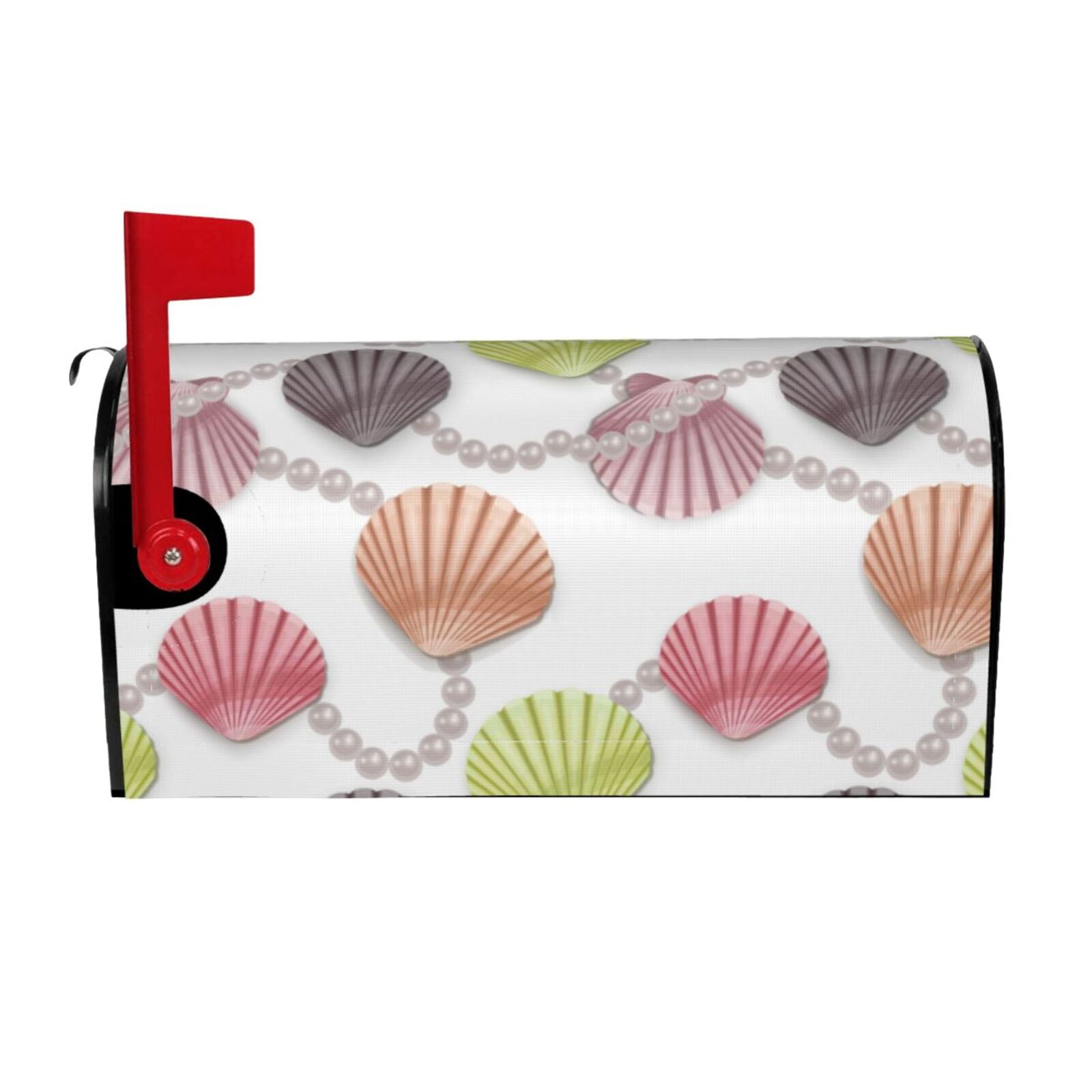 Mailbox Covers, Shell Pearls Print Welcome Cute Mailbox Cover Magnetic ...