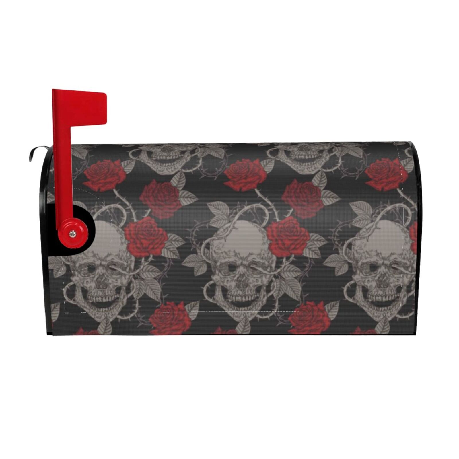 Mailbox Covers Skull and Red Roses Waterproof mail Box Covers, Magnetic ...