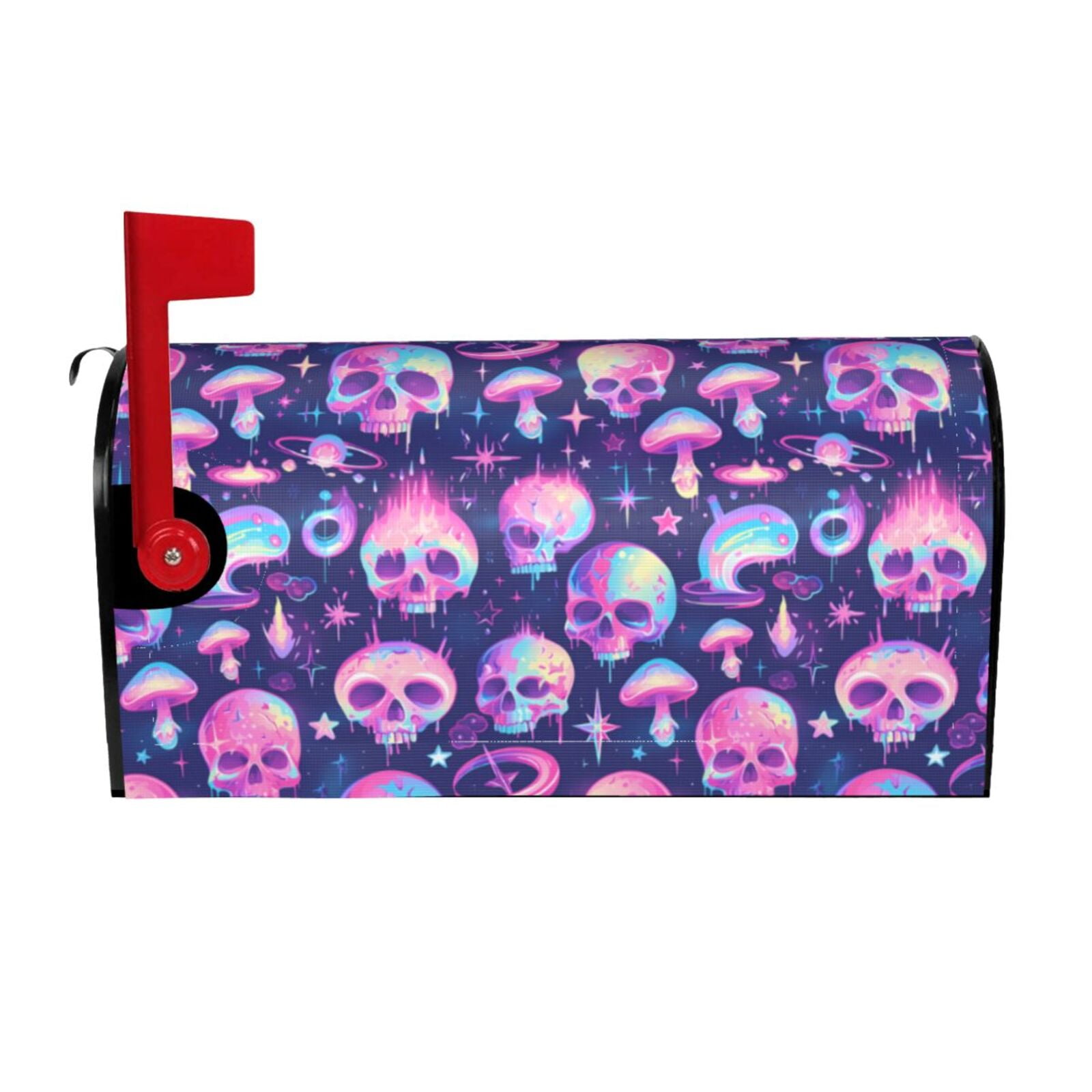 Mailbox Covers Skull rainbow color Waterproof mail Box Covers, Magnetic ...