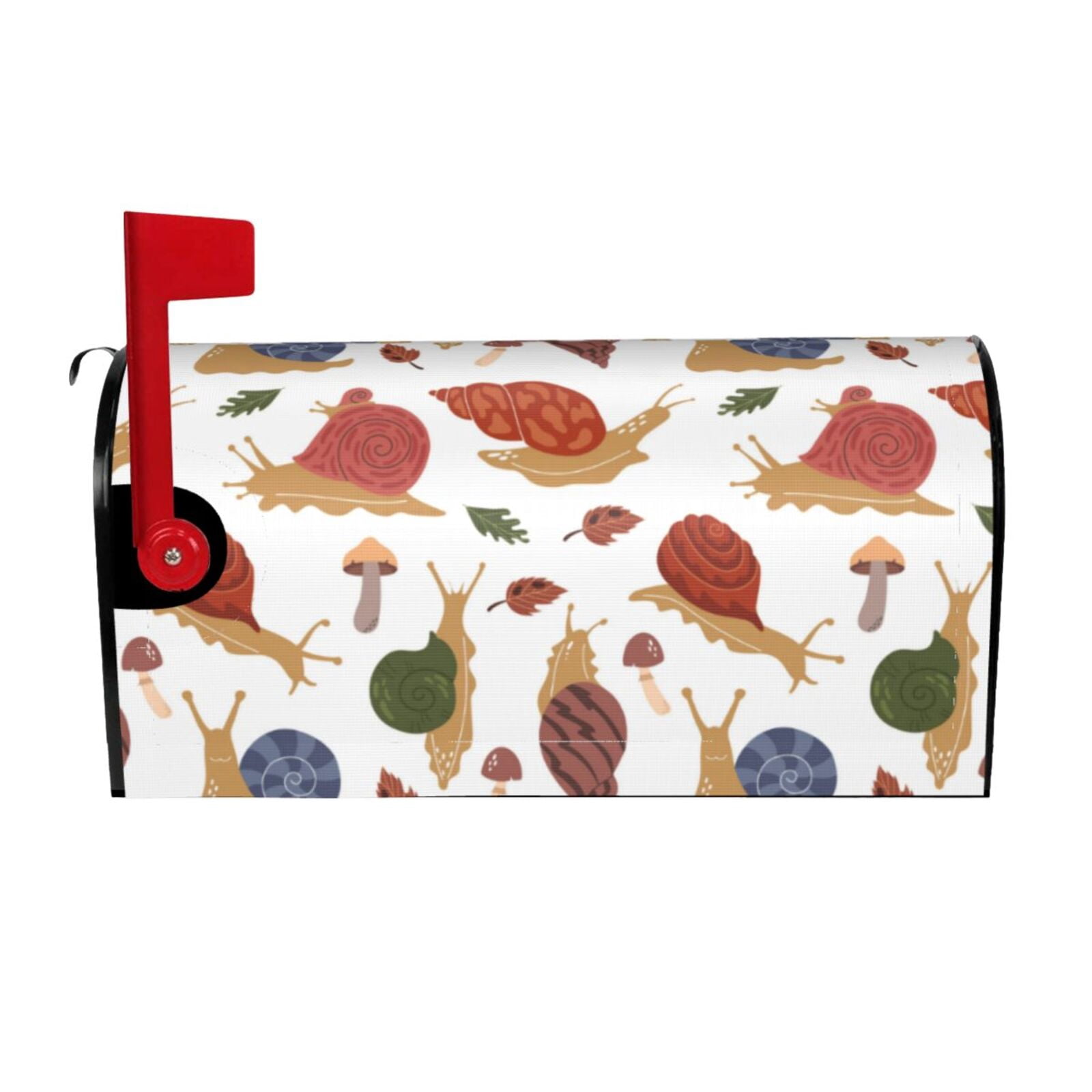 Mailbox Covers, Snail Leaf Mushroom Welcome Cute Mailbox Cover Magnetic ...