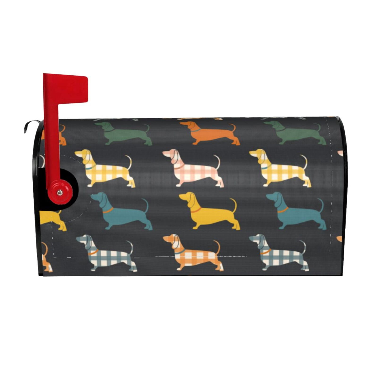 Mailbox Covers, Squre Dachshund Dog Puppy Welcome Mailbox Cover ...