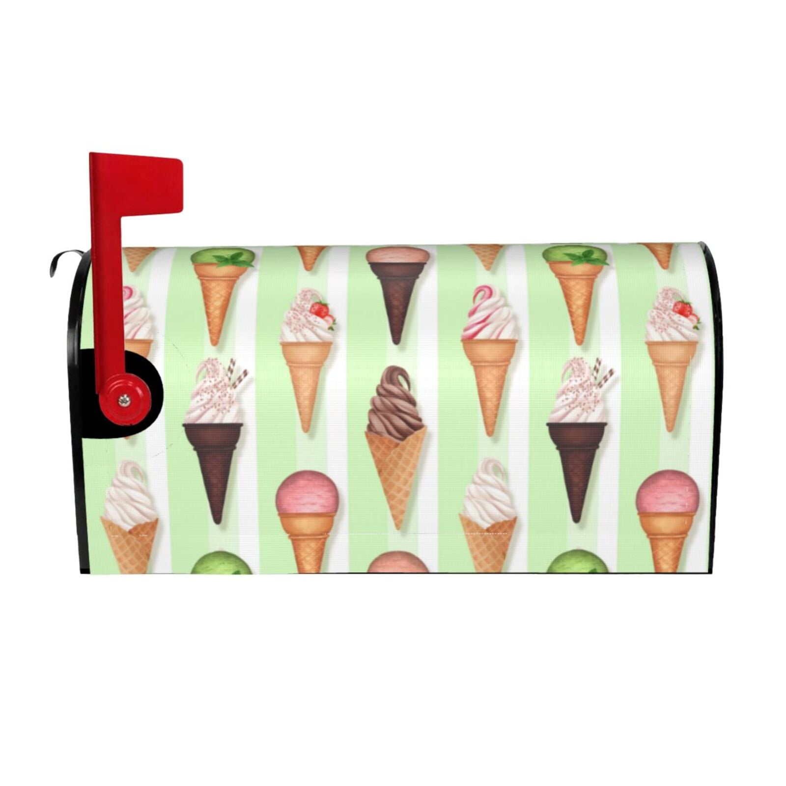 Mailbox Covers, Summer Ice Cream Green Welcome Cute Mailbox Cover ...