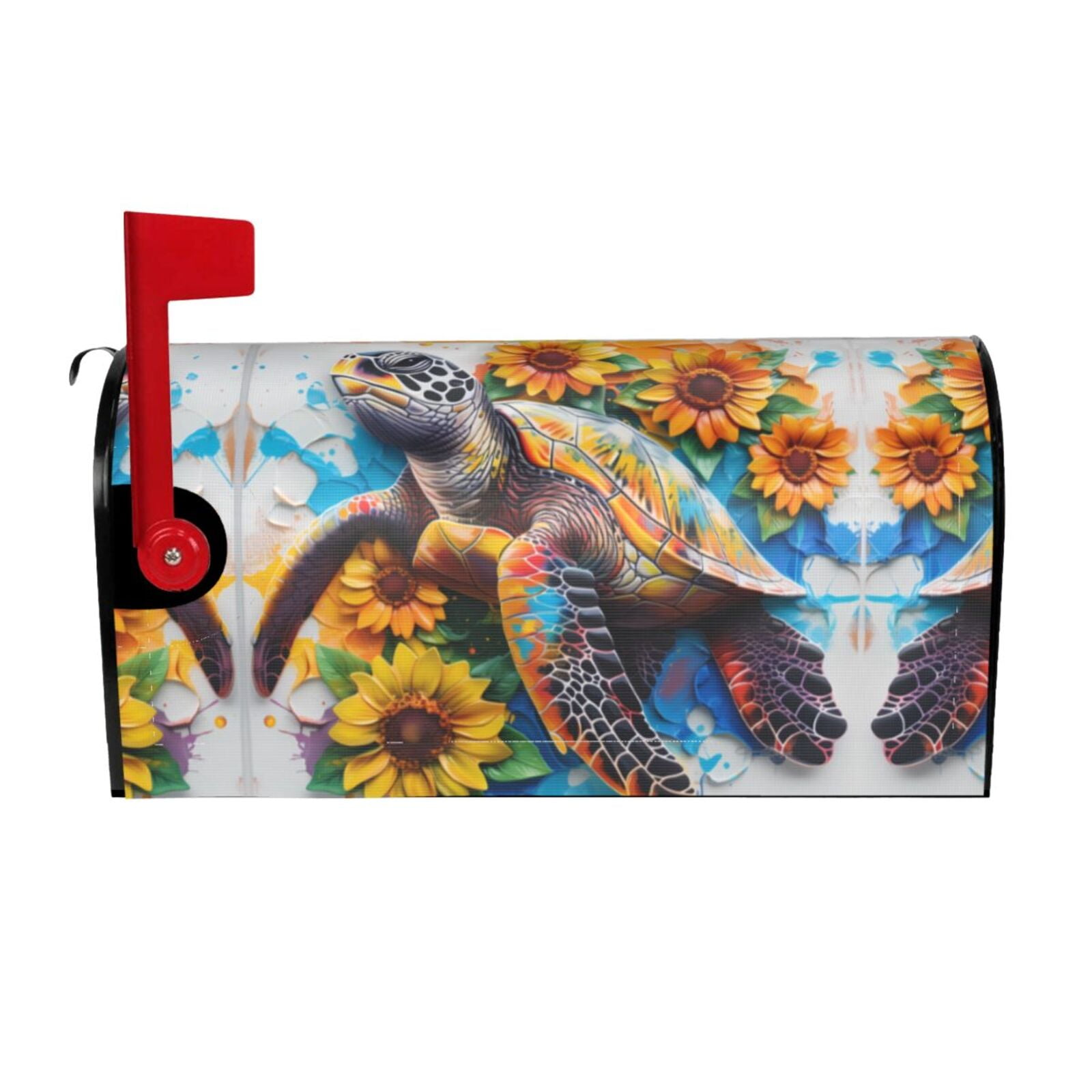 Mailbox Covers, Sunflower Turtle Welcome Cute Mailbox Cover Magnetic ...
