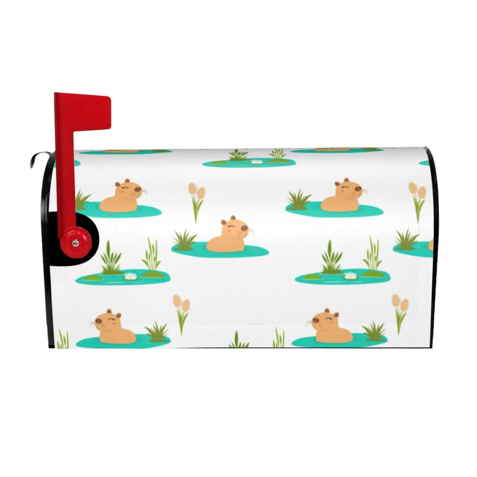 Mailbox Covers Swim Cute Capybaras Waterproof mail Box Covers, Magnetic ...