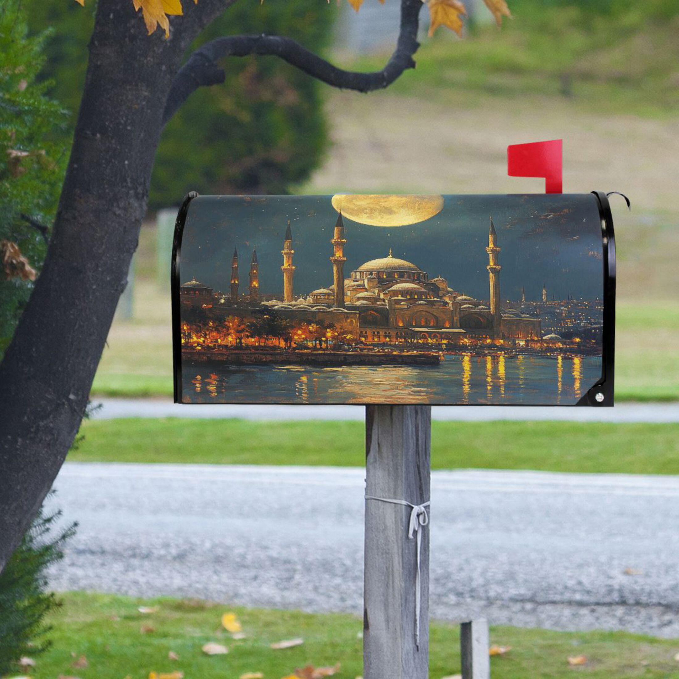 Mailbox Covers The Moon above The New Temple Mailbox Cover - Walmart.com