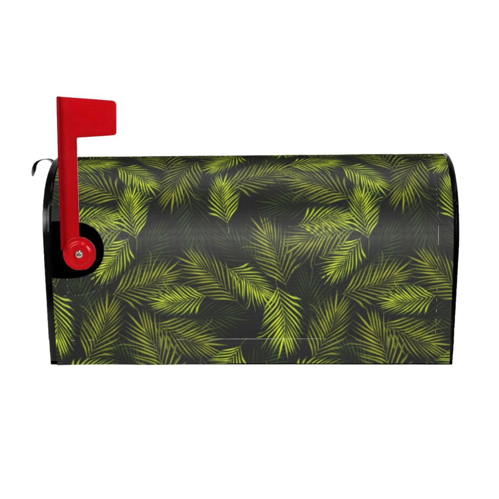 Mailbox Covers, Tropical Palm Leaves Fern Leaf Welcome Mailbox Cover ...
