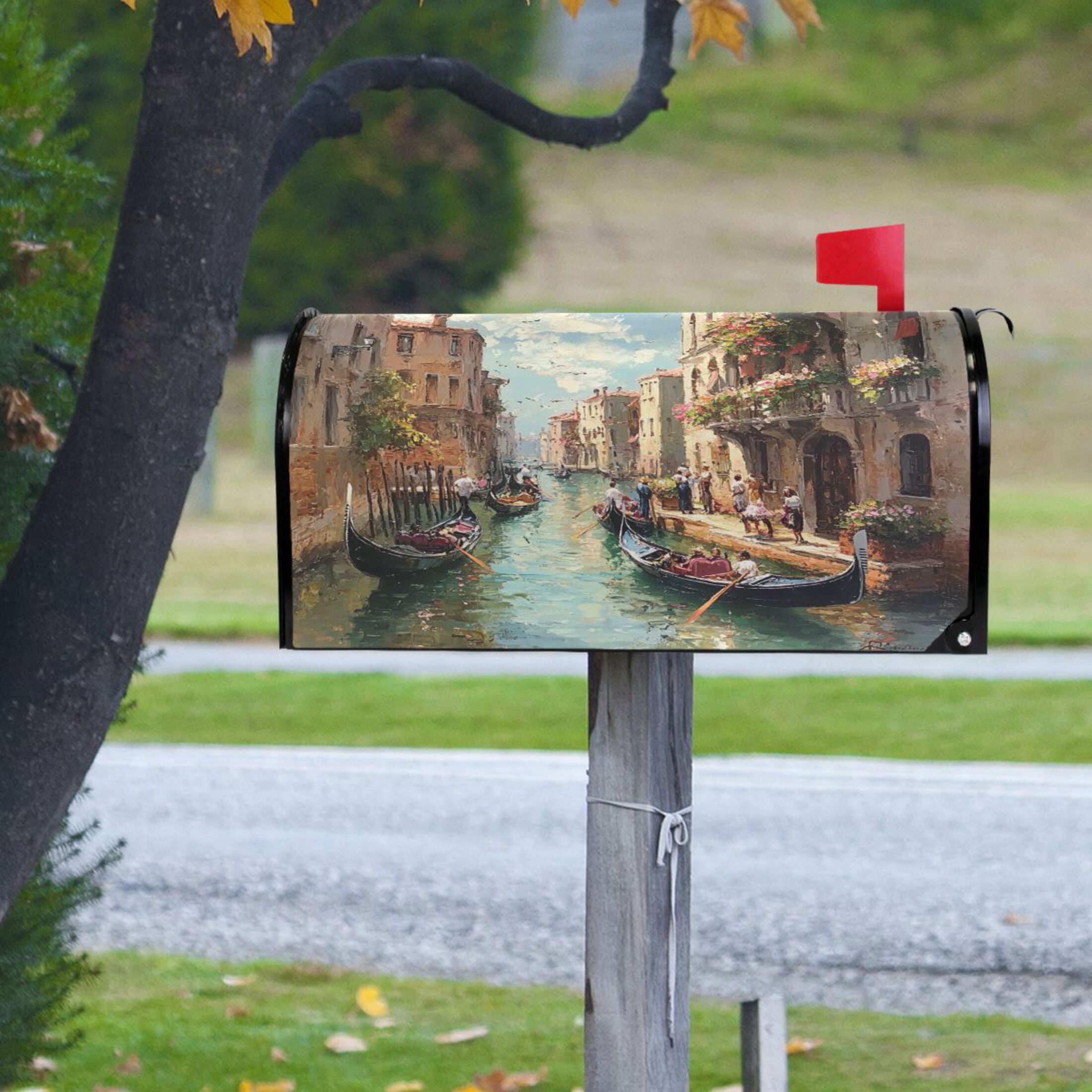Mailbox Covers Venetian Canal with Green Water Mailbox Cover - Walmart.com