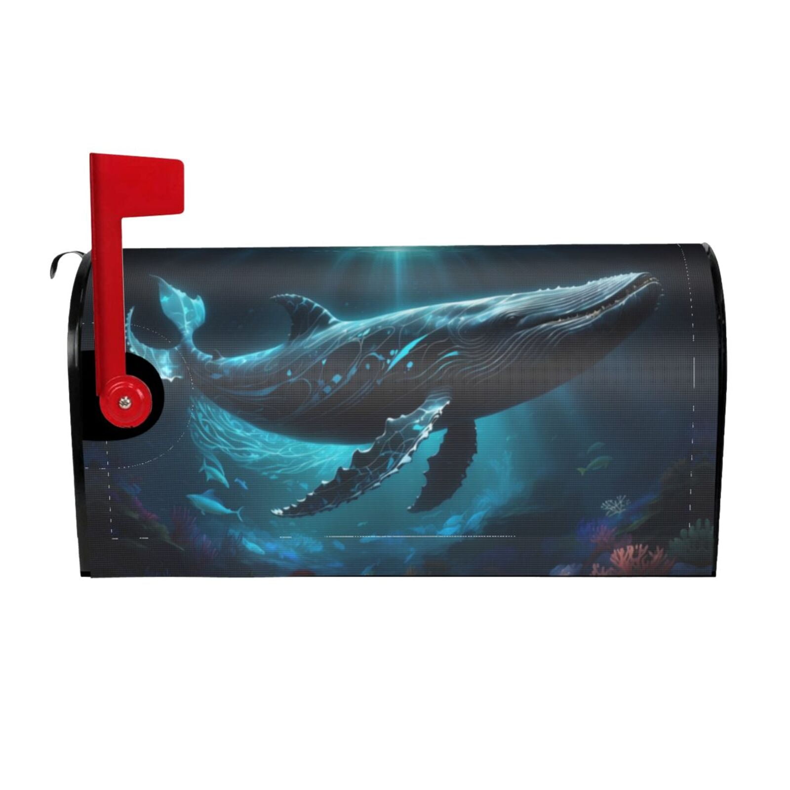 Mailbox Covers Vintage Blue Pattern Whale Waterproof mail Box Covers ...