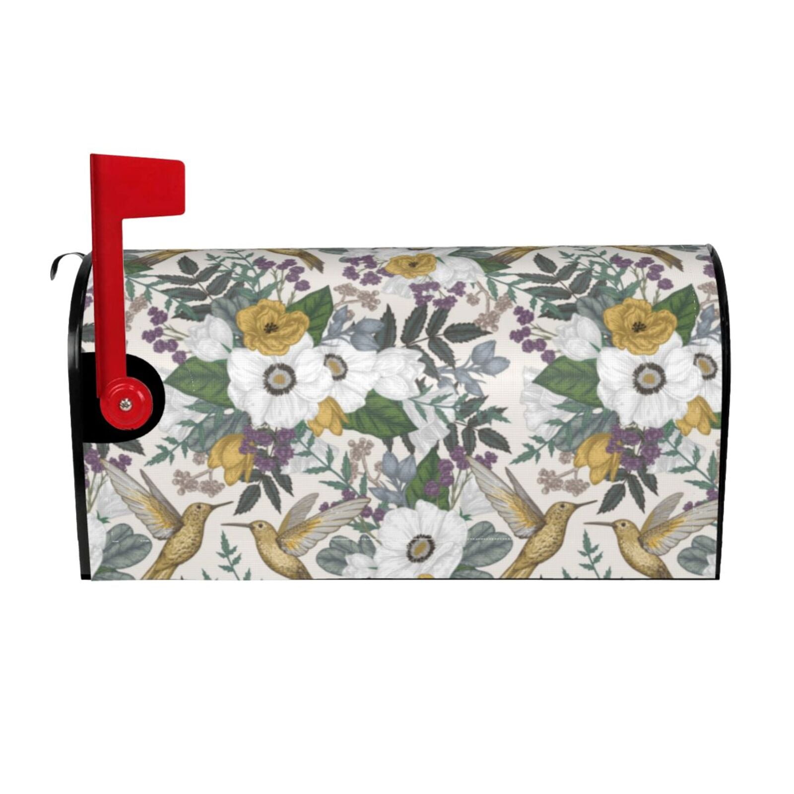 Mailbox Covers, Vintage Hummingbird Flower Welcome Cute Mailbox Cover ...