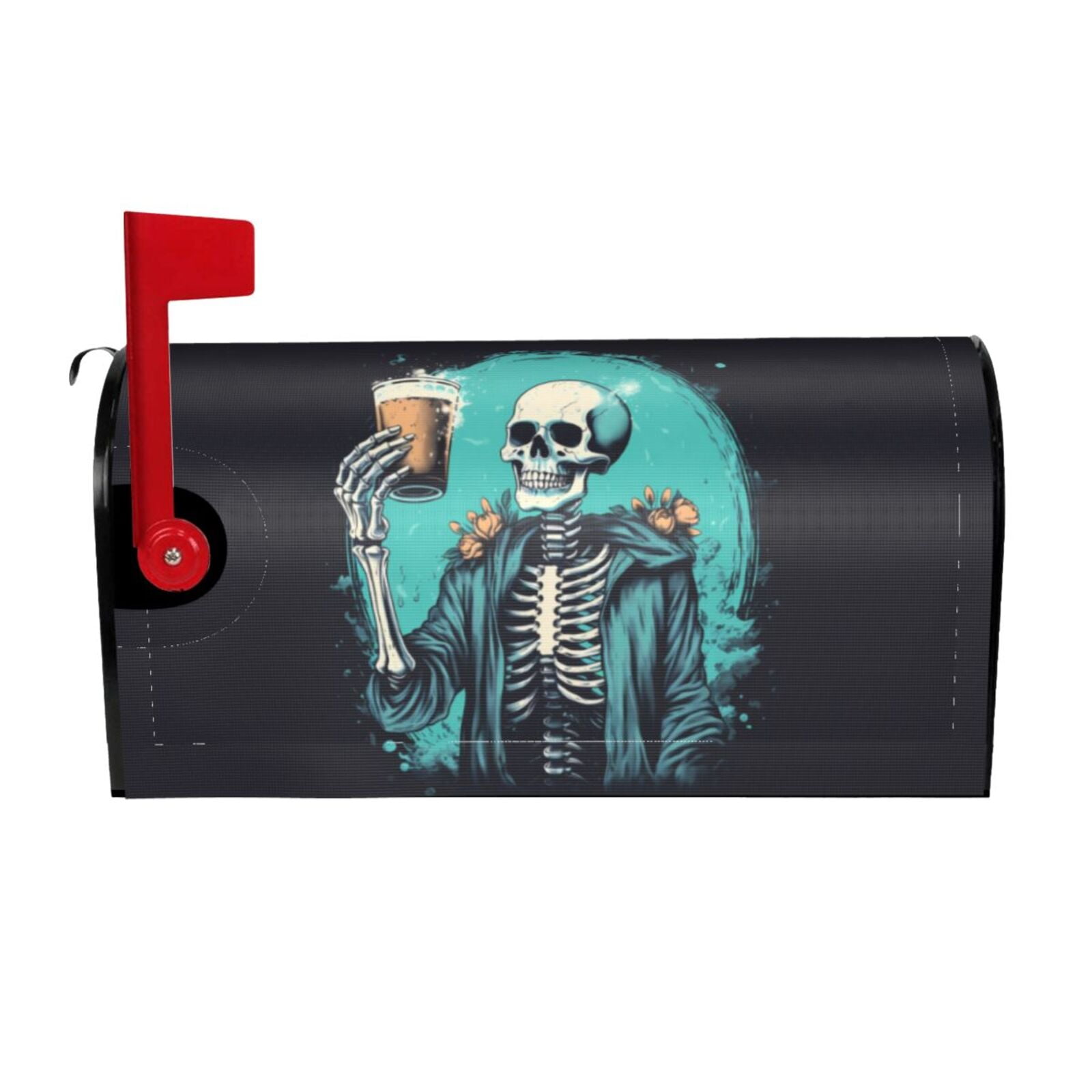 Mailbox Covers Vintage Skull Beer Waterproof mail Box Covers, Magnetic ...