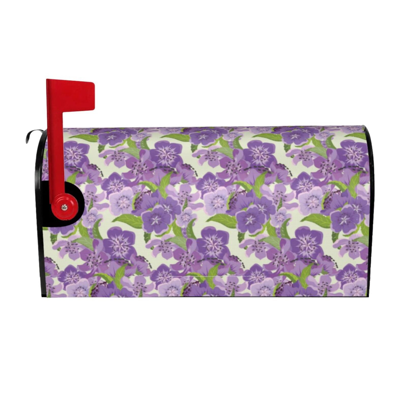 Mailbox Covers, Violets Flowers Green Leaves Welcome Cute Mailbox Cover ...