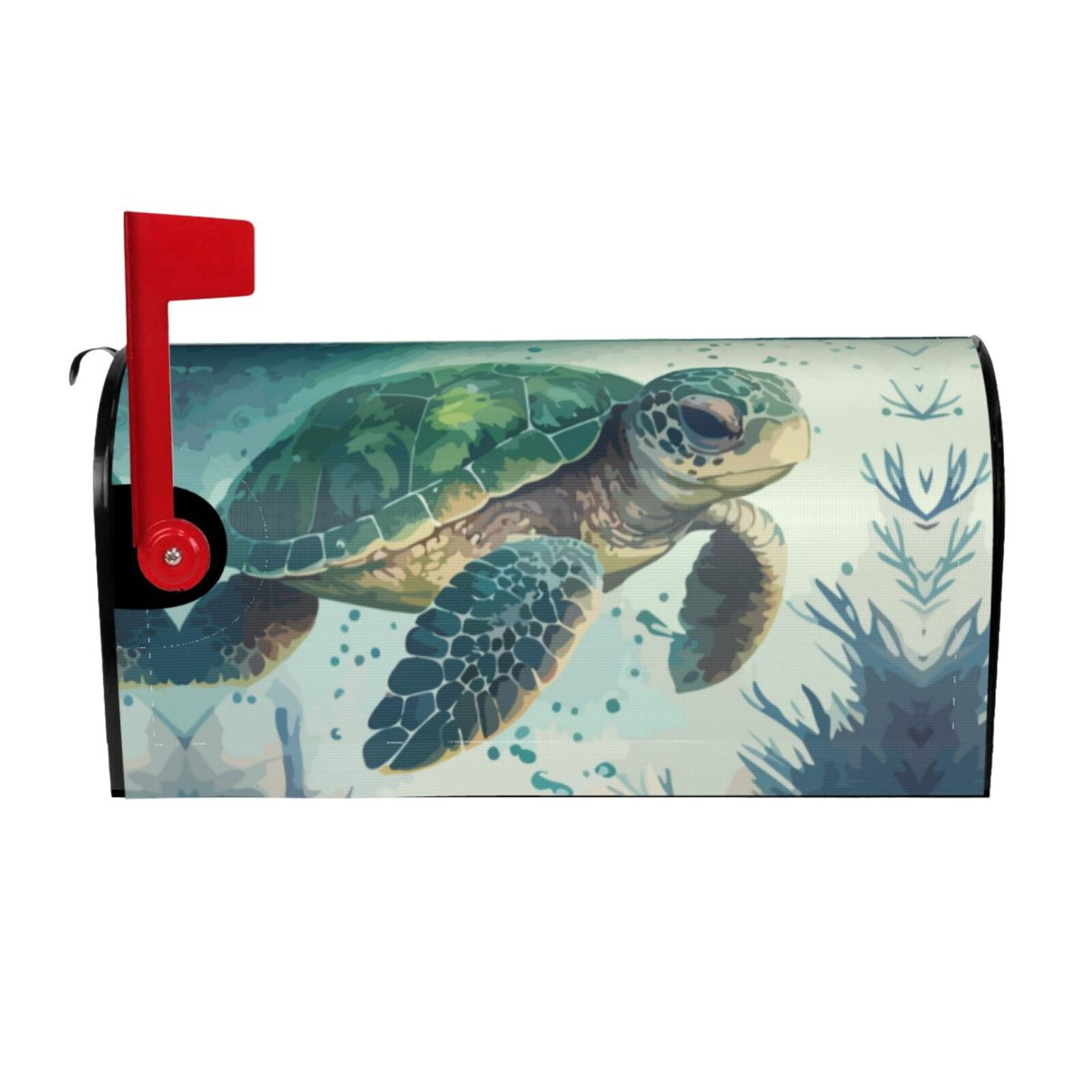 Mailbox Covers Watercolor Turtle1 Waterproof mail Box Covers, Magnetic ...