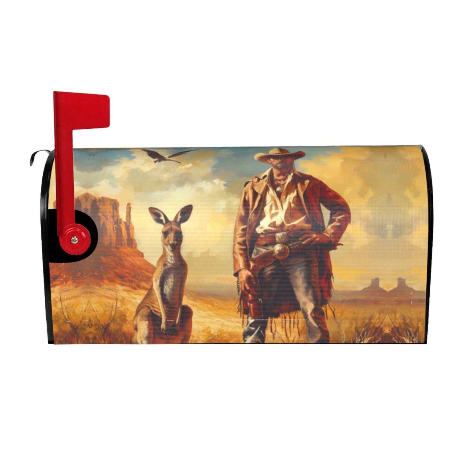 Mailbox Covers, Western Cowboy Kangaroo Welcome Cute Mailbox Cover ...