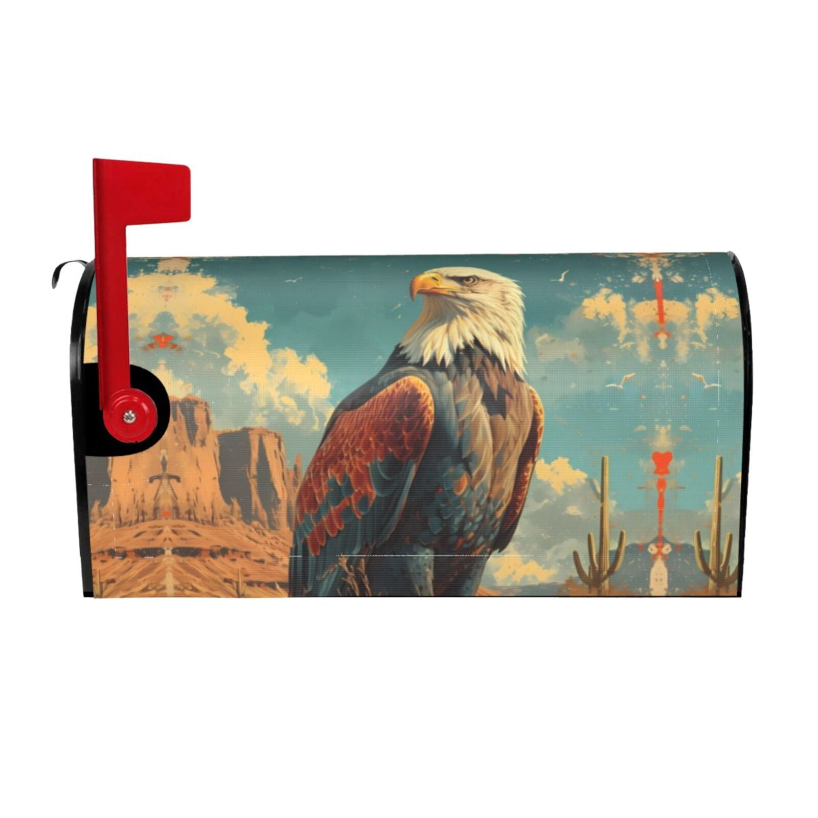 Mailbox Covers Western Desert Cactus Bald Eagle Waterproof mail Box ...