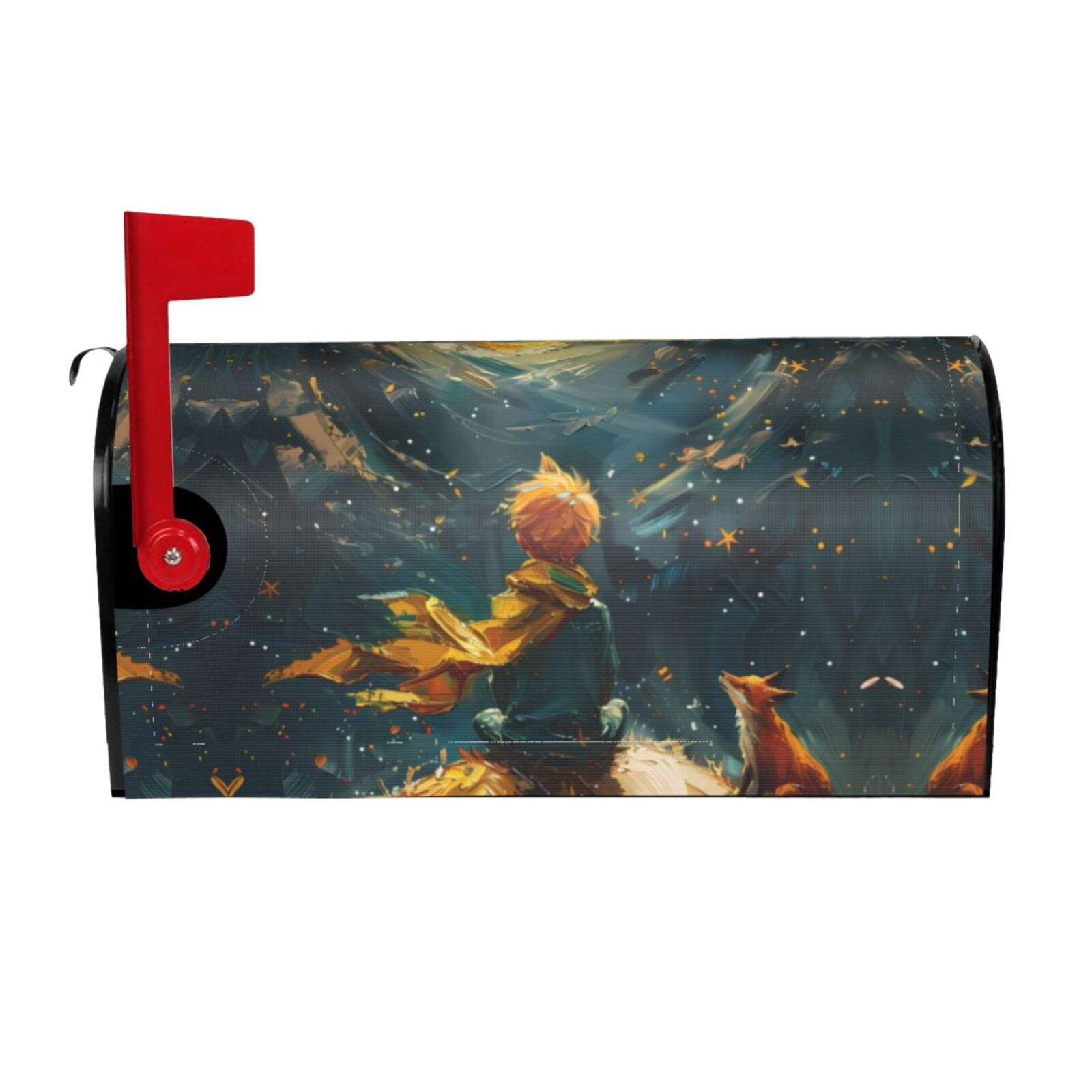 Mailbox Covers, Whimsical Starry Night Scene Welcome Mailbox Cover ...
