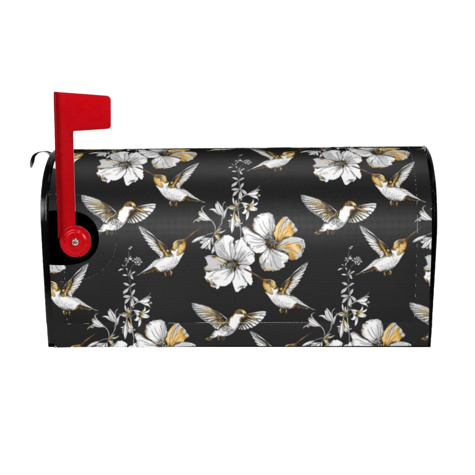 Mailbox Covers, White Flowers Hummingbirds Welcome Cute Mailbox Cover ...