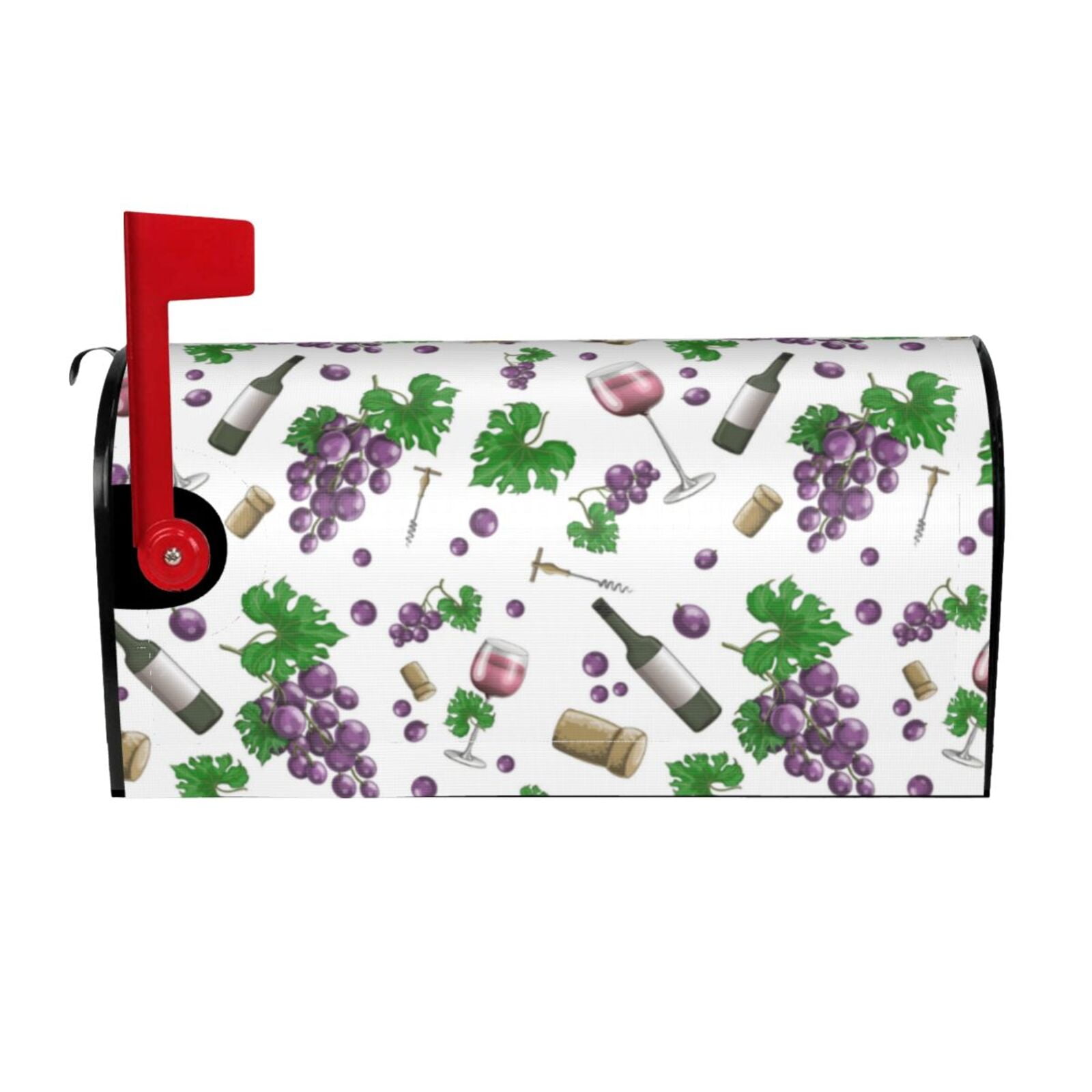 Mailbox Covers, Wine Print Purple Welcome Cute Mailbox Cover Magnetic ...