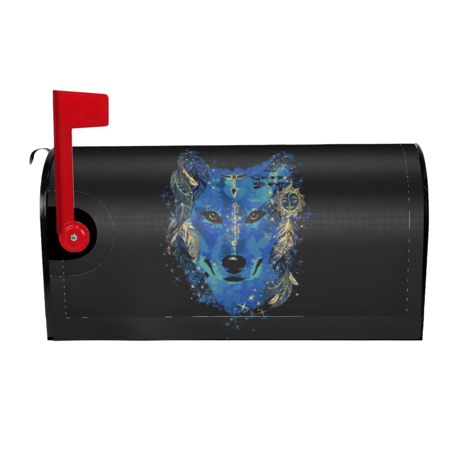 Mailbox Covers Wolf Boho Waterproof mail Box Covers, Magnetic Standard ...