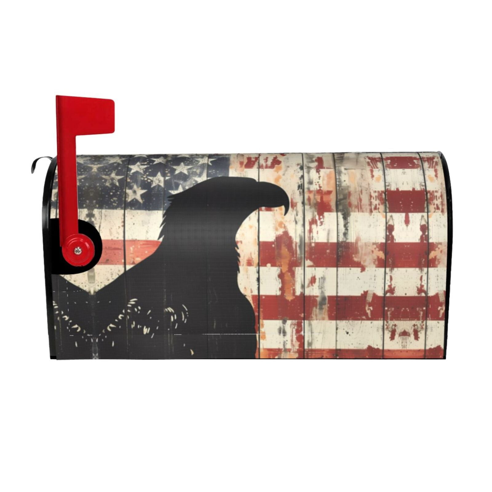 Mailbox Covers, Wood Grain Bald Eagle Welcome Cute Mailbox Cover ...