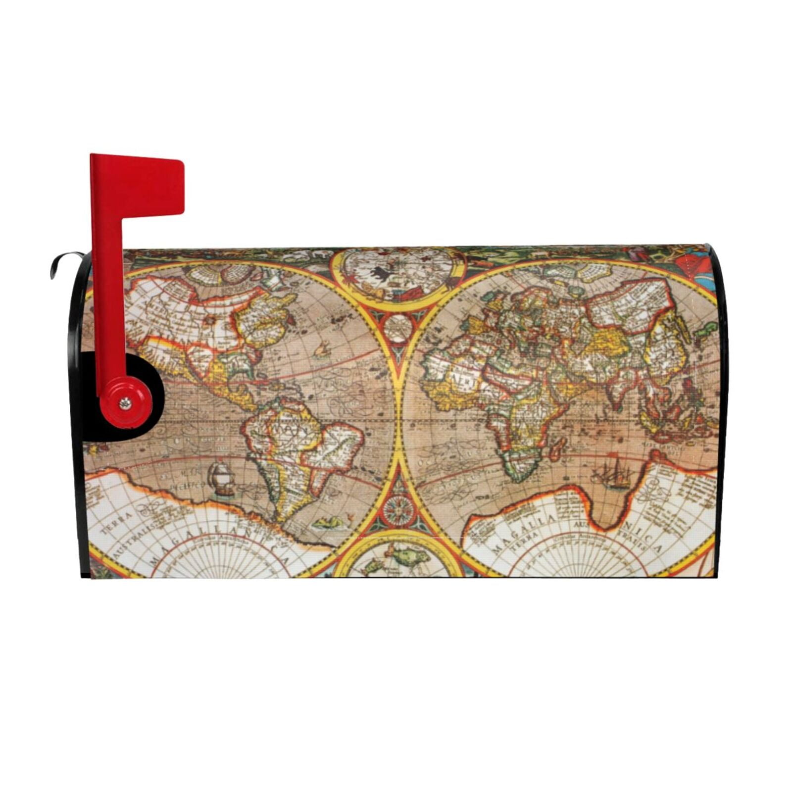 Mailbox Covers World Map (3) Waterproof mail Box Covers, Magnetic ...