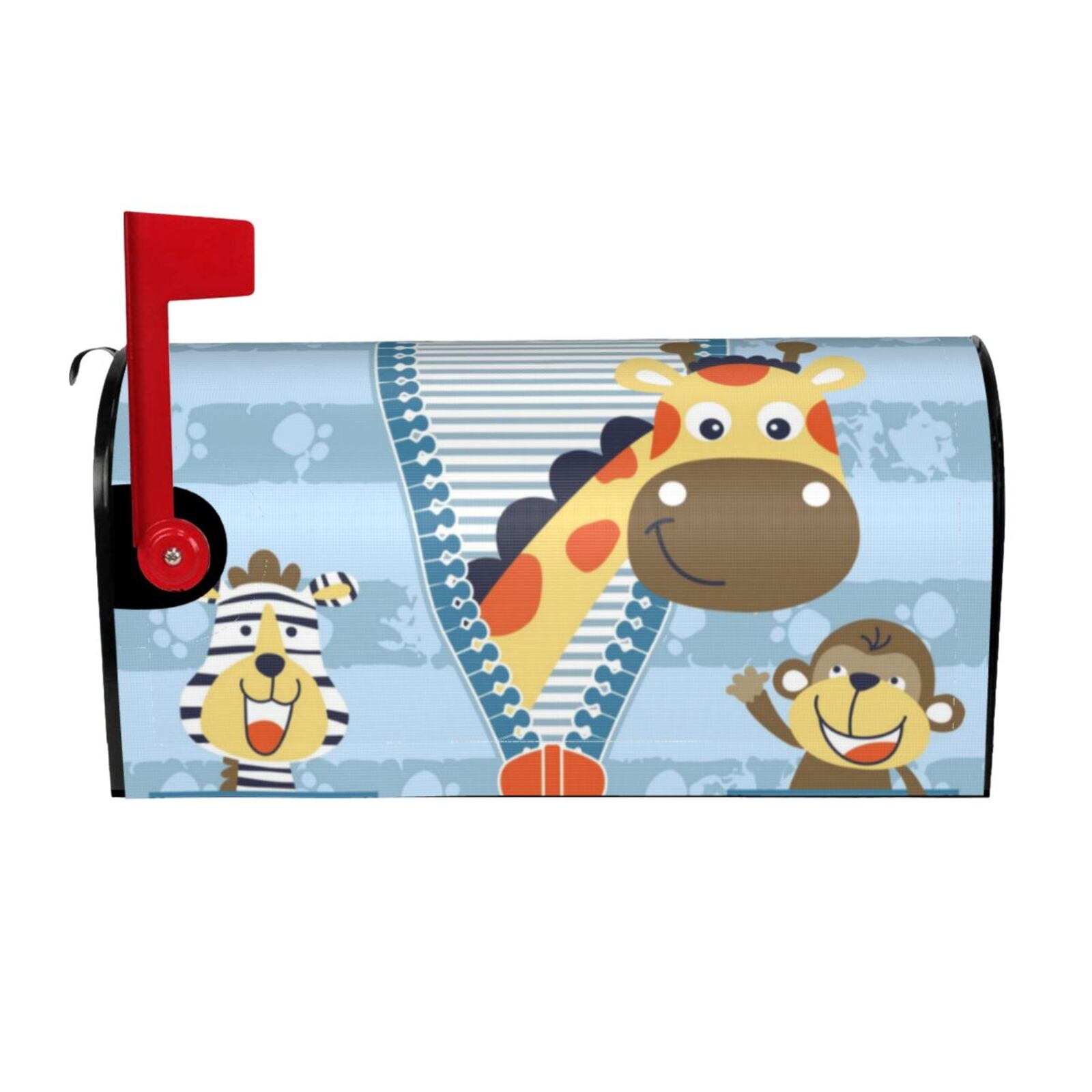 Mailbox Covers, Zebra with Monkey in Pocket Welcome Mailbox Cover ...