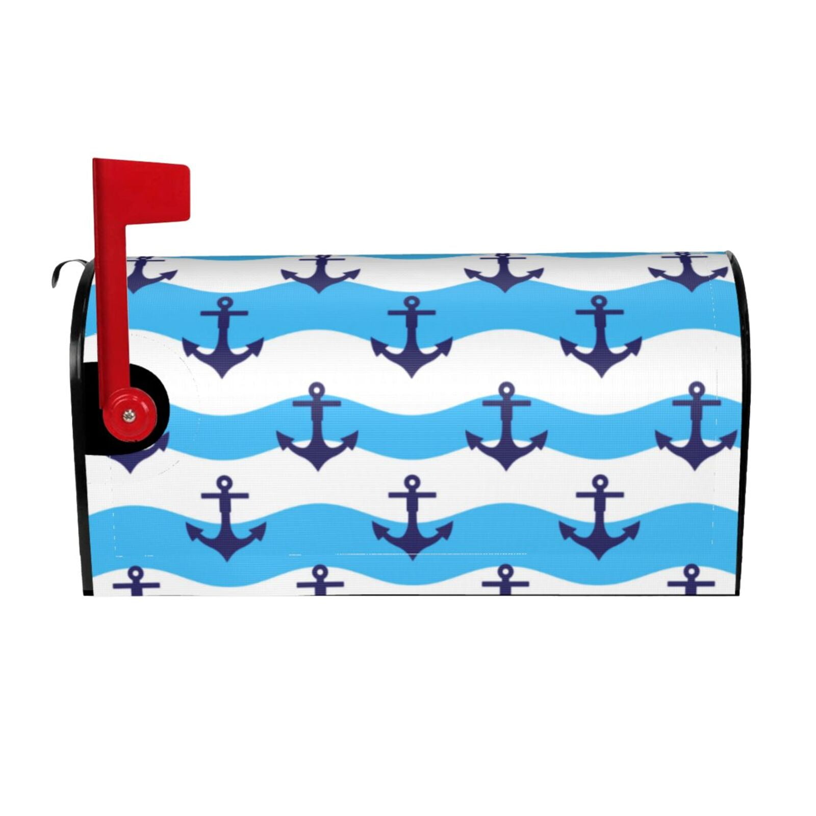 Mailbox Covers, anchors cute blue white wave Welcome Cute Mailbox Cover ...