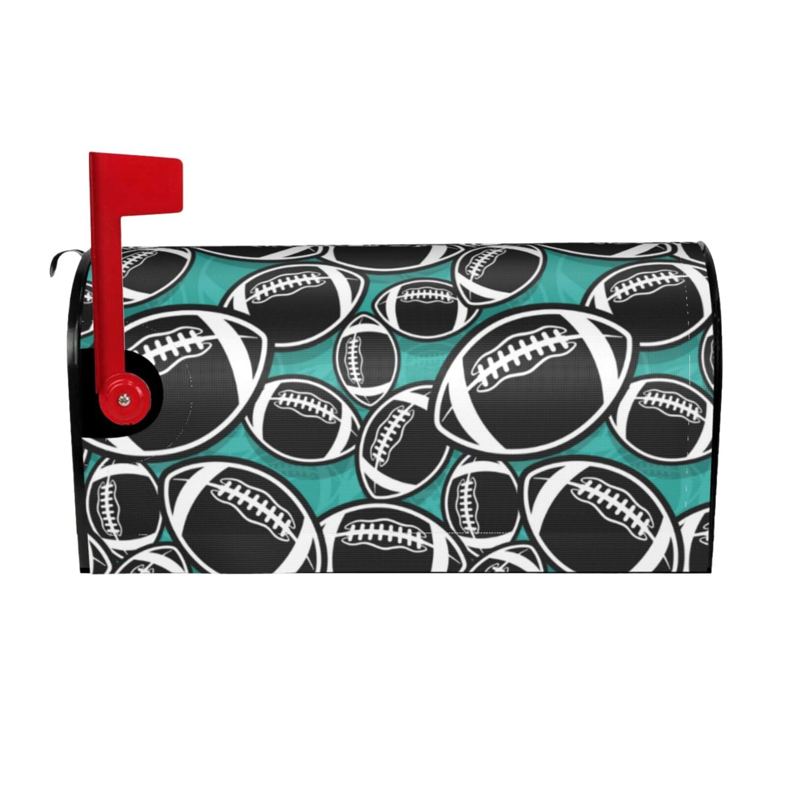 Mailbox Covers, black American football Rugby green Welcome Cute ...