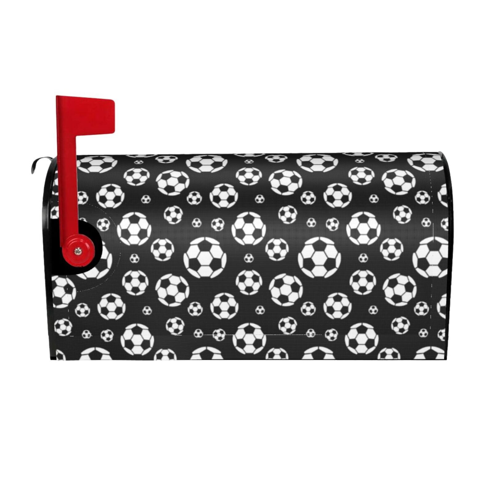 Mailbox Covers, black soccer ball Football Welcome Cute Mailbox Cover ...