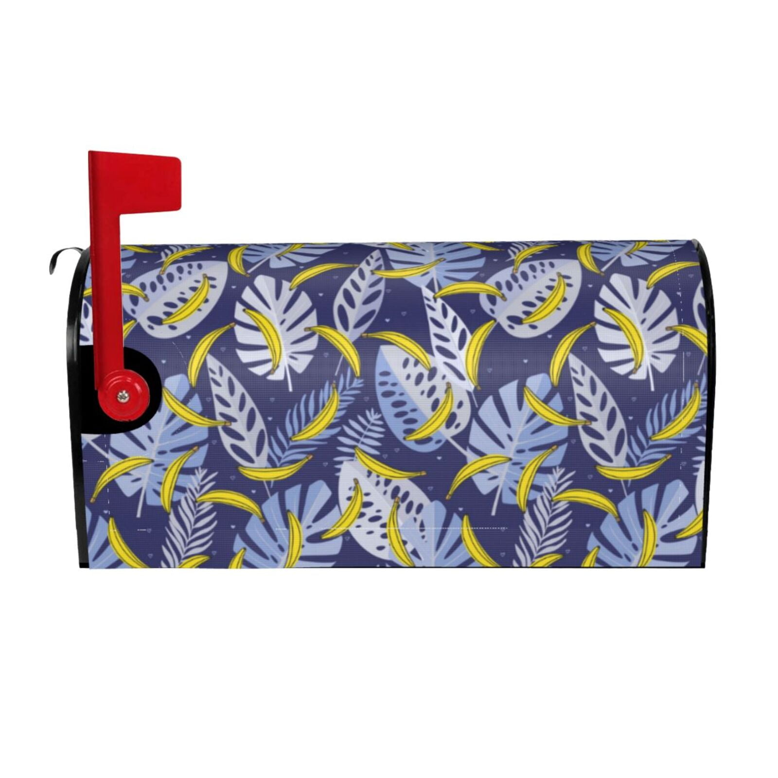Mailbox Covers blue leaves bananas Waterproof mail Box Covers, Magnetic ...