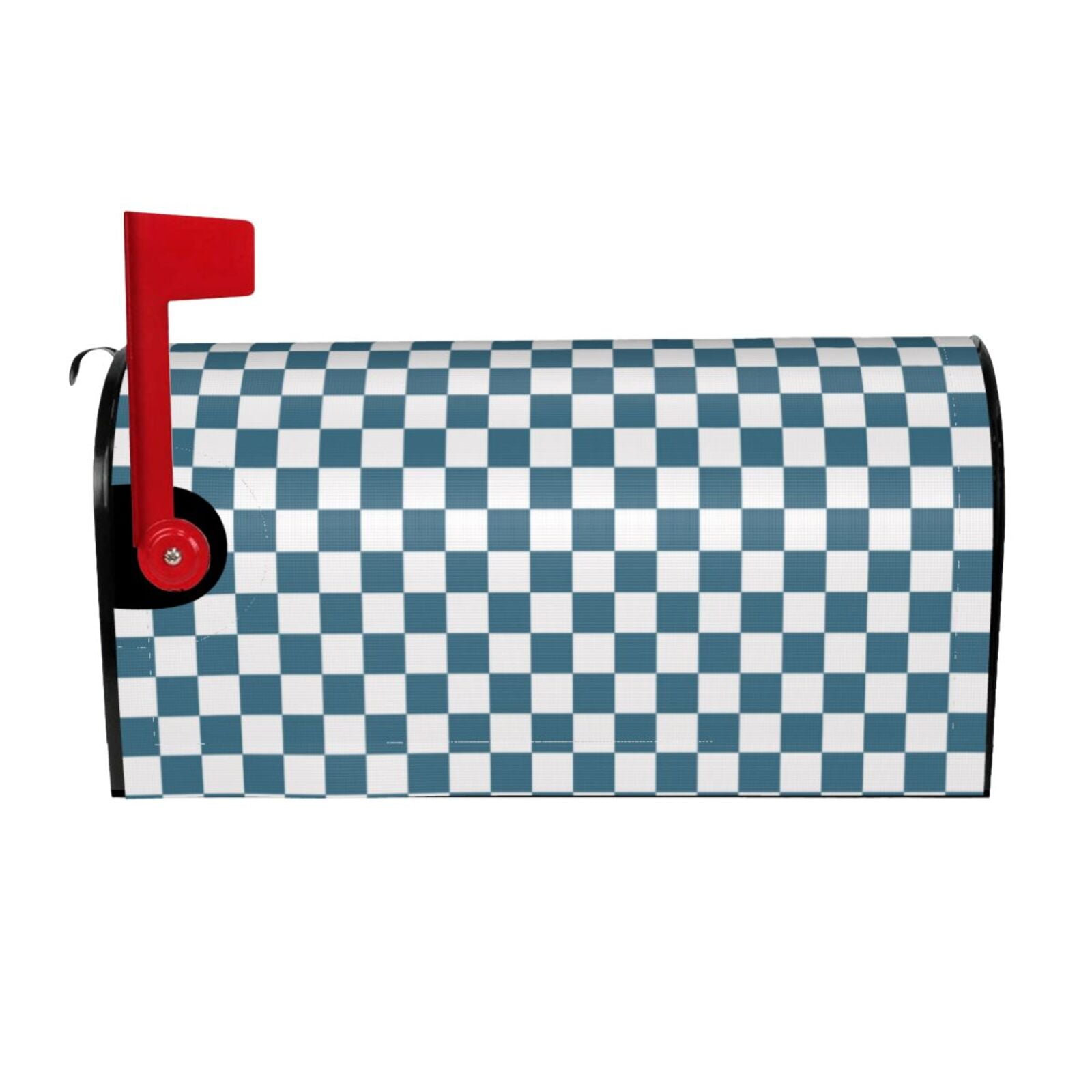 Mailbox Covers blue white checkered plaid Waterproof mail Box Covers ...