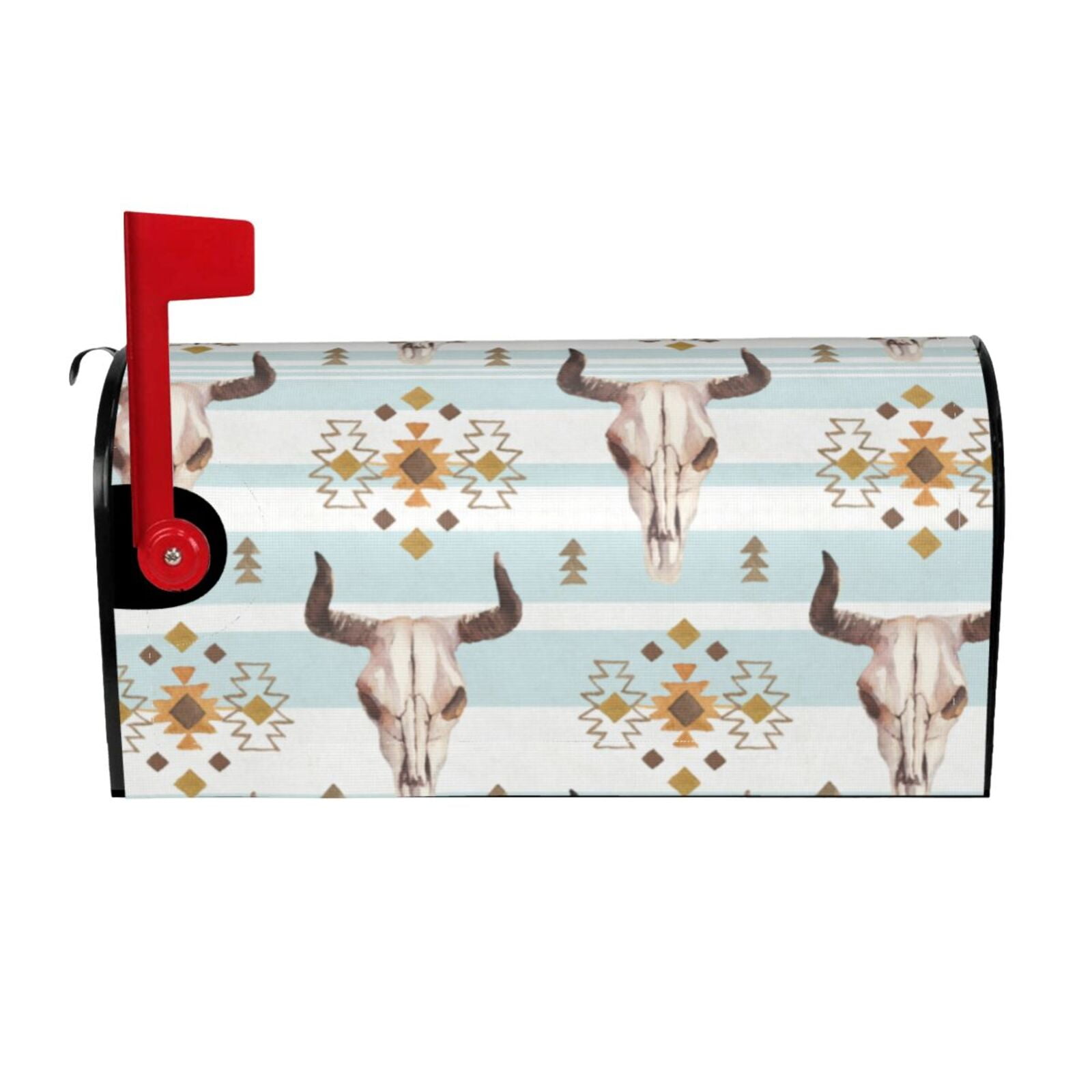 Mailbox Covers, bull cow skull boho print Welcome Cute Mailbox Cover ...