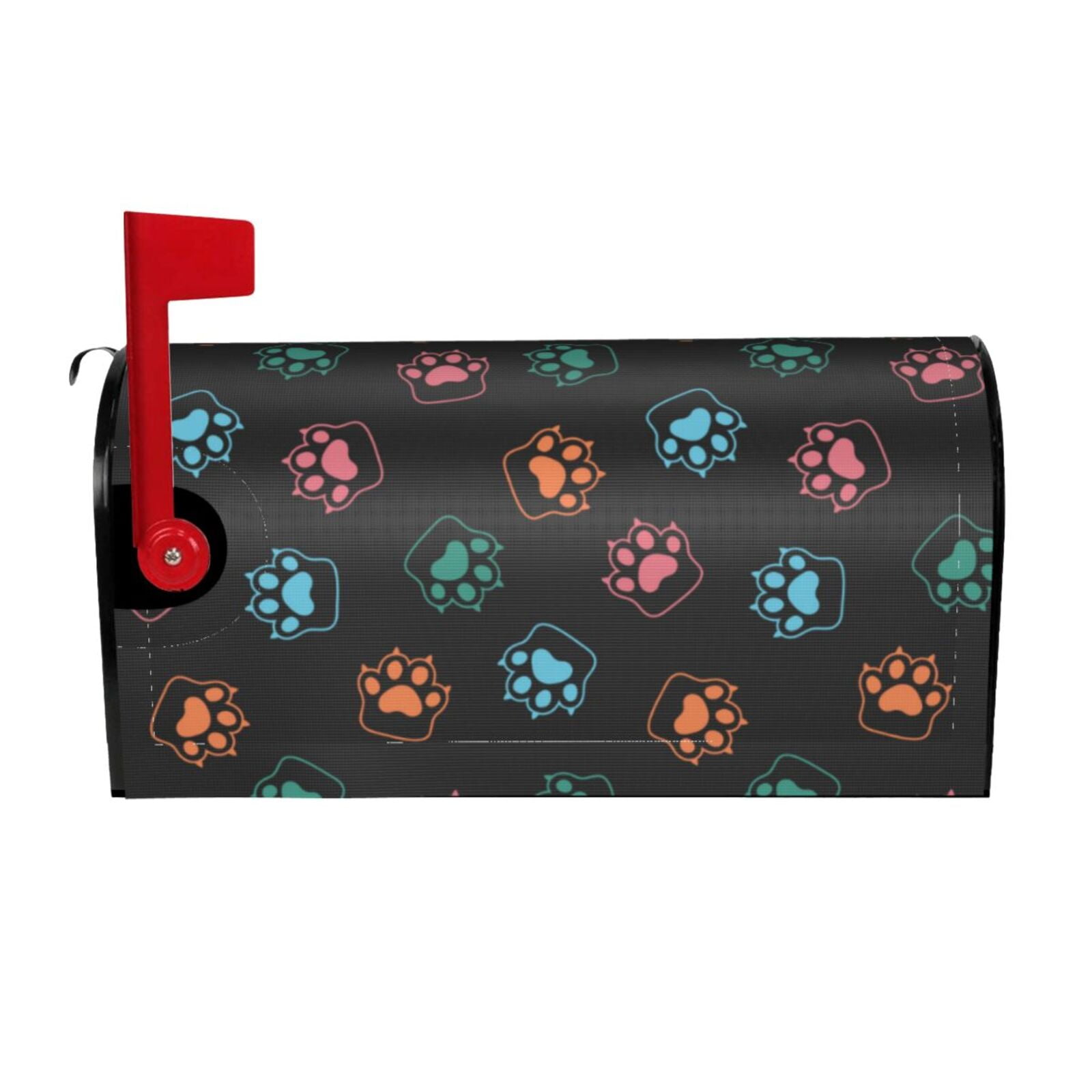 Mailbox Covers colorful Dog Paw Waterproof mail Box Covers, Magnetic ...