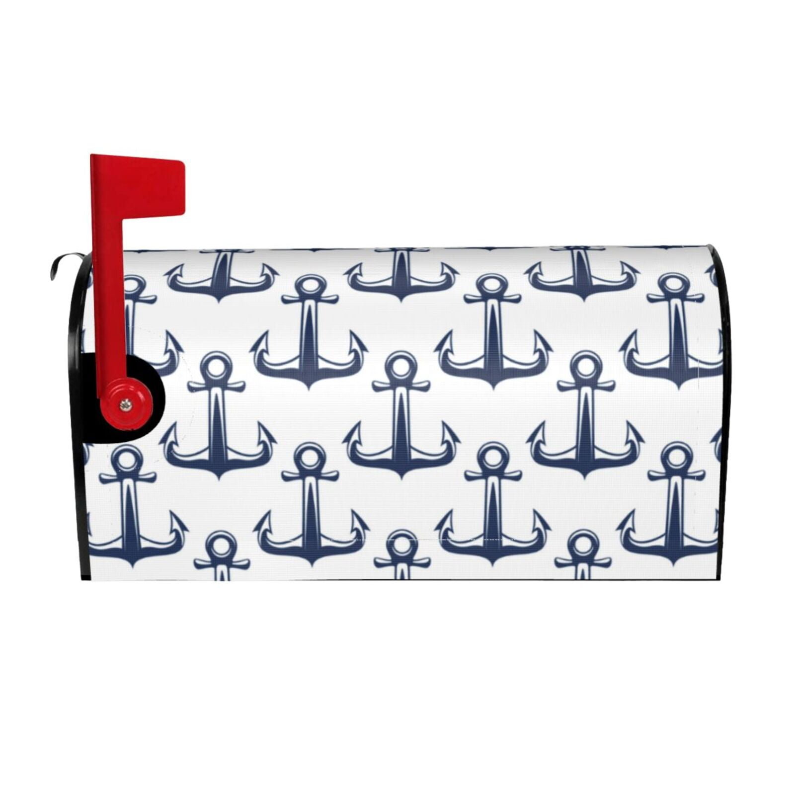 Mailbox Covers, cool Blue anchors white Welcome Cute Mailbox Cover ...