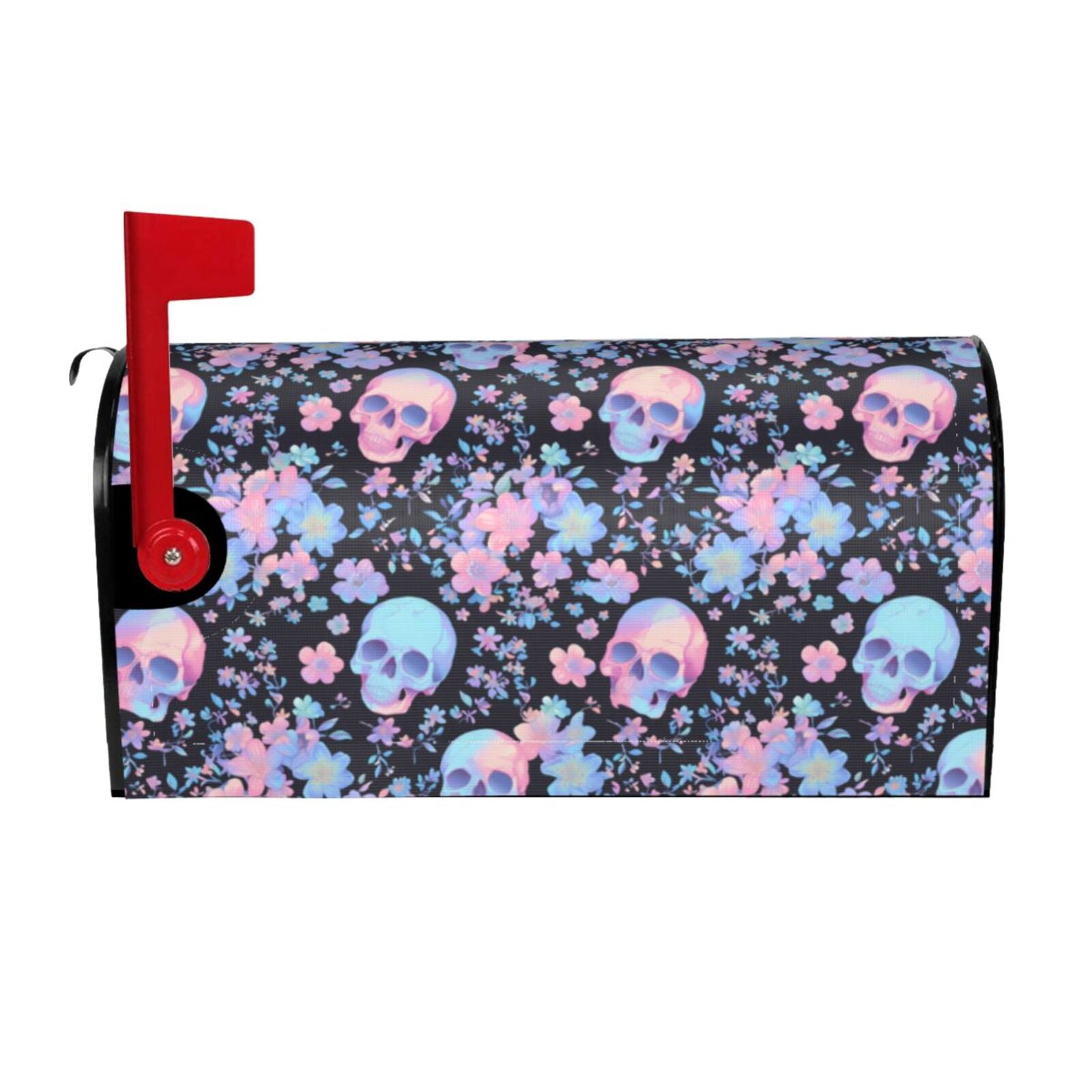 Mailbox Covers, cool Skull flower Welcome Cute Mailbox Cover Magnetic ...