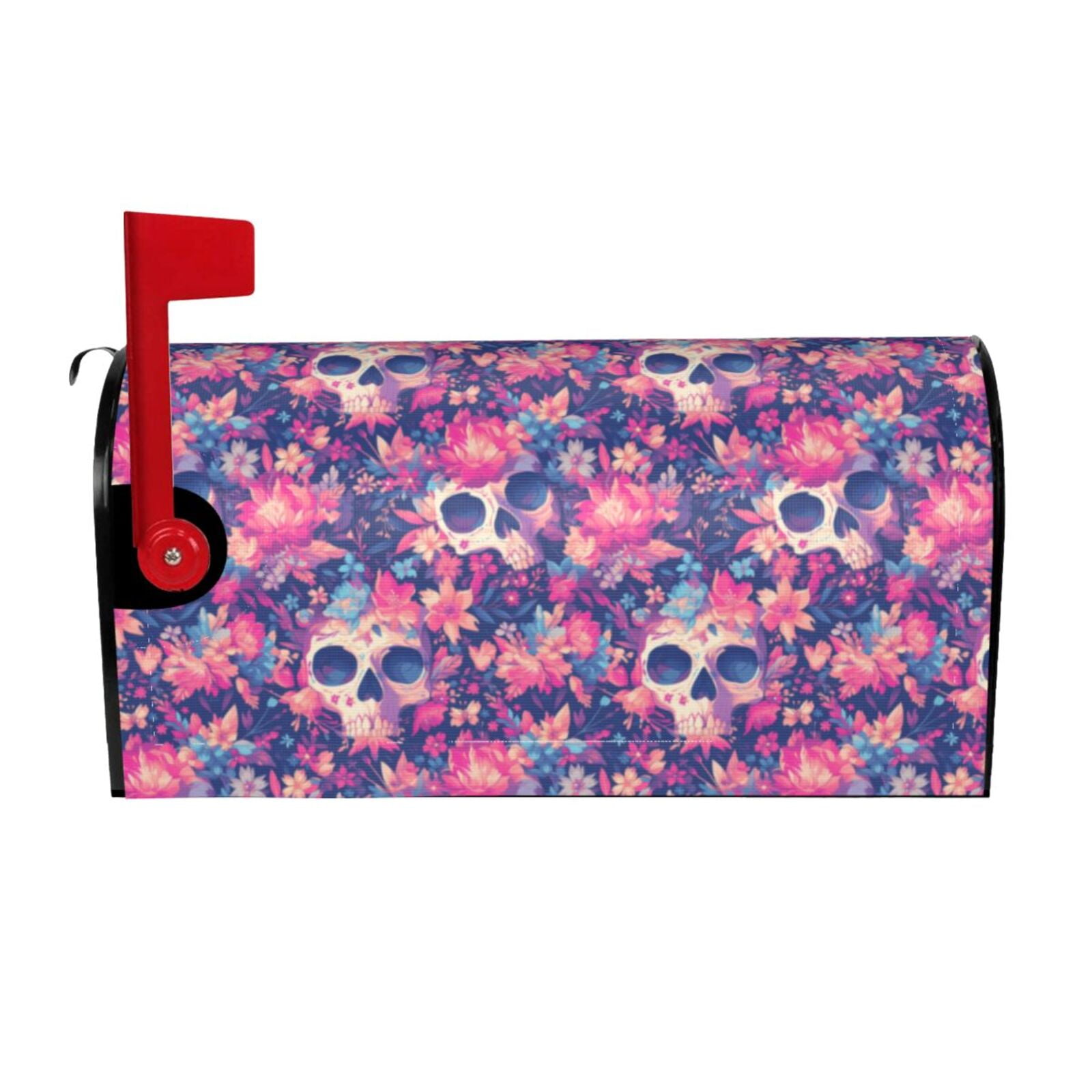Mailbox Covers, cool Skull flower colorful Welcome Cute Mailbox Cover ...
