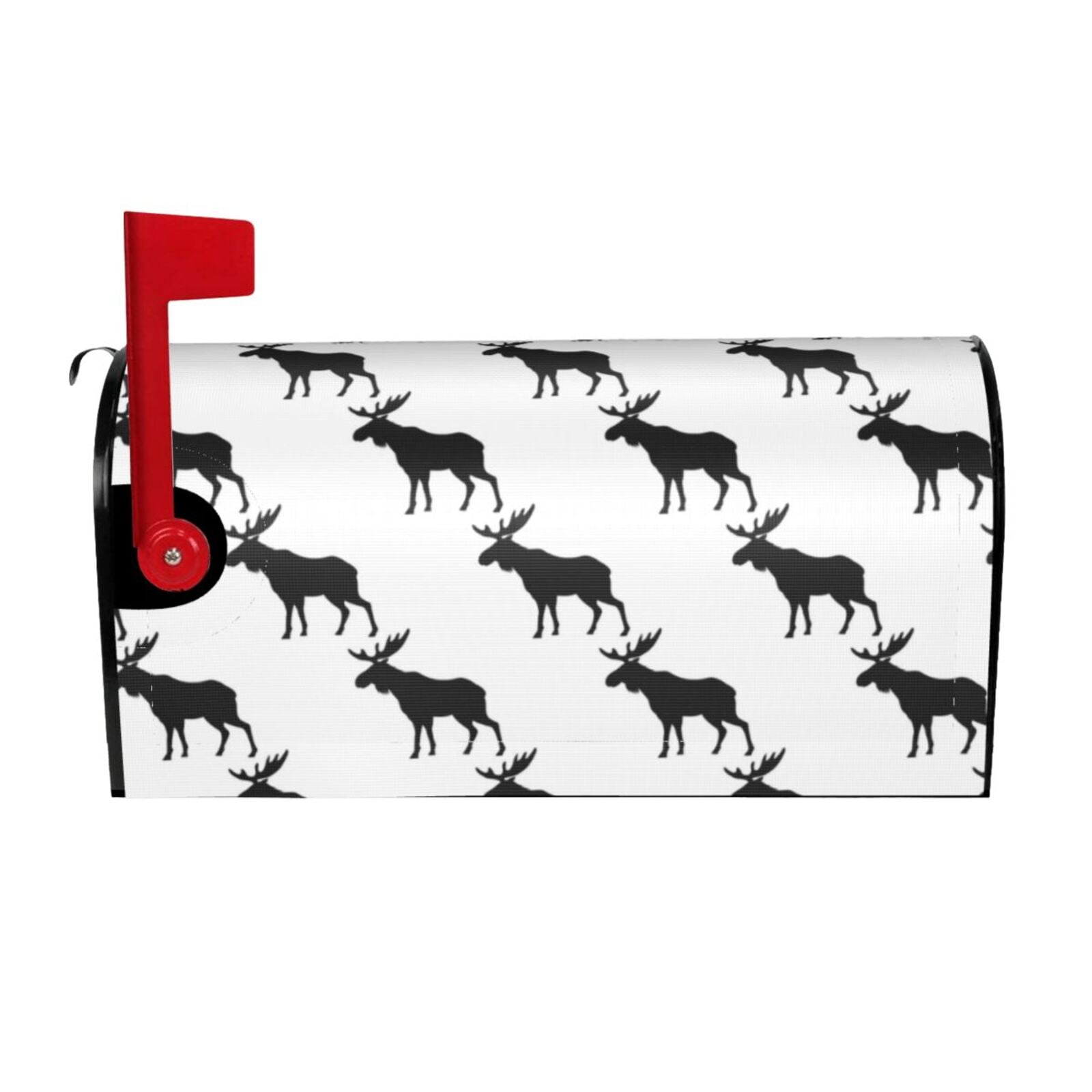 Mailbox Covers, cool black Moose Elk white Welcome Cute Mailbox Cover ...
