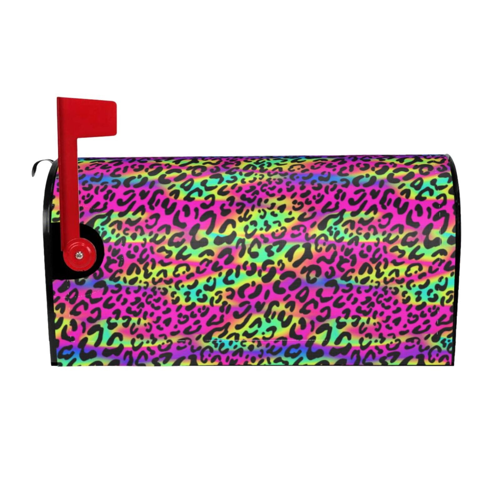 Mailbox Covers, cool bright red Leopard rainbow Welcome Cute Mailbox ...