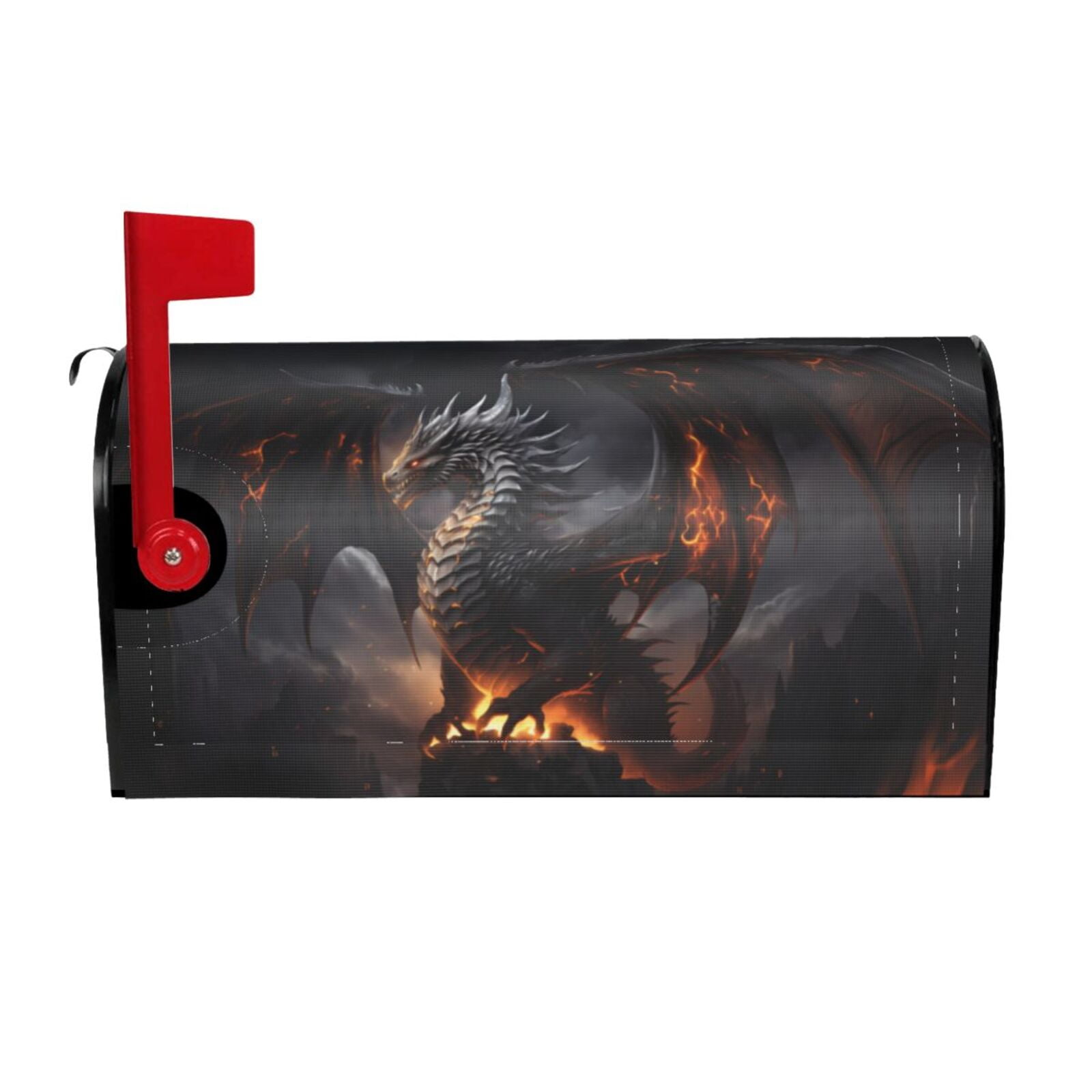 Mailbox Covers, cool fire dragon Welcome Cute Mailbox Cover Magnetic ...