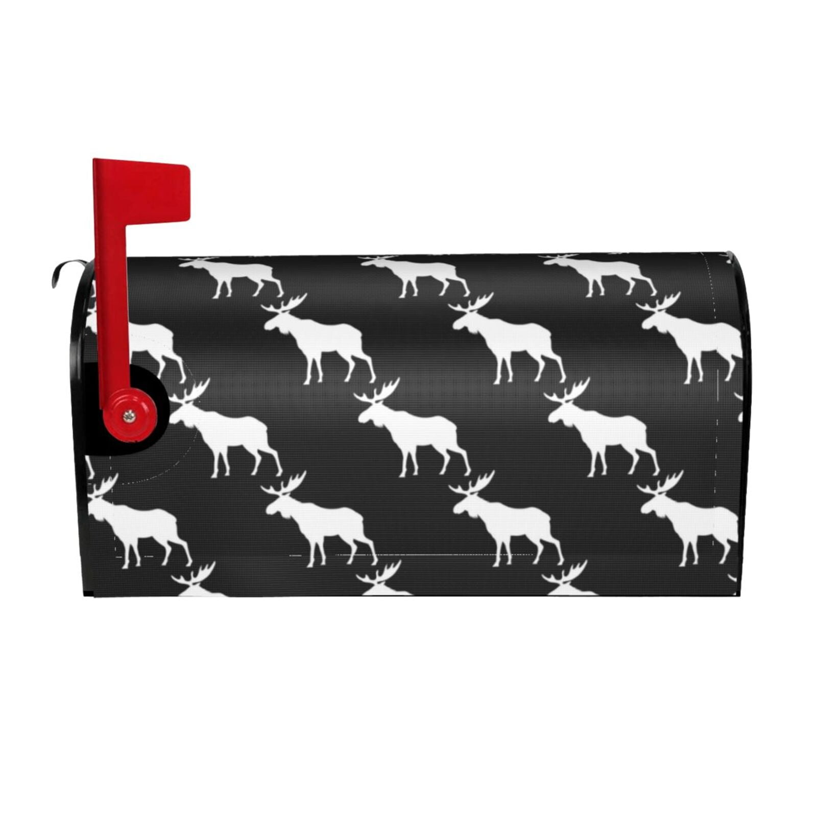 Mailbox Covers, cool white Moose Elk black Welcome Cute Mailbox Cover ...