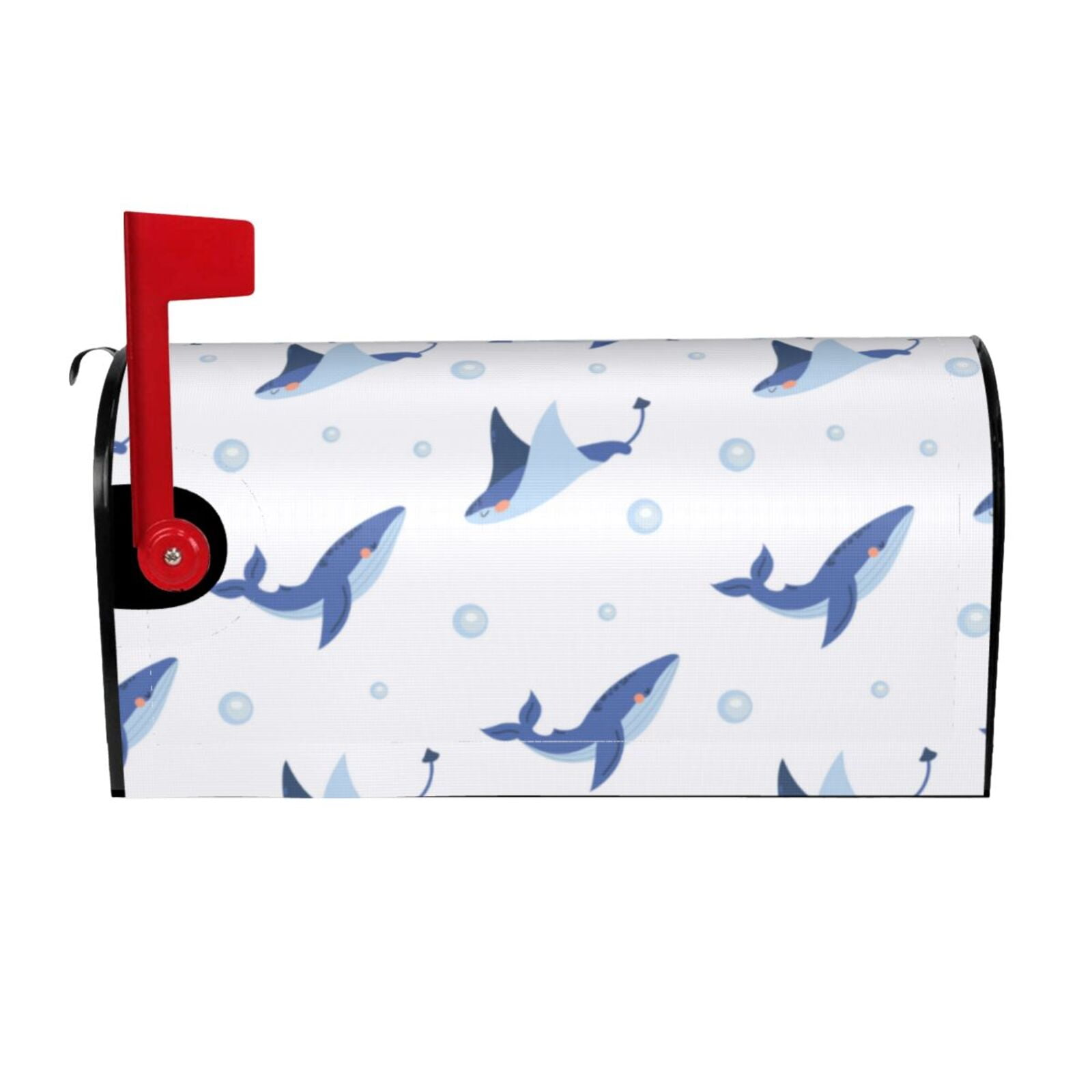 Mailbox Covers, cute whales stingrays bubbles Welcome Cute Mailbox ...