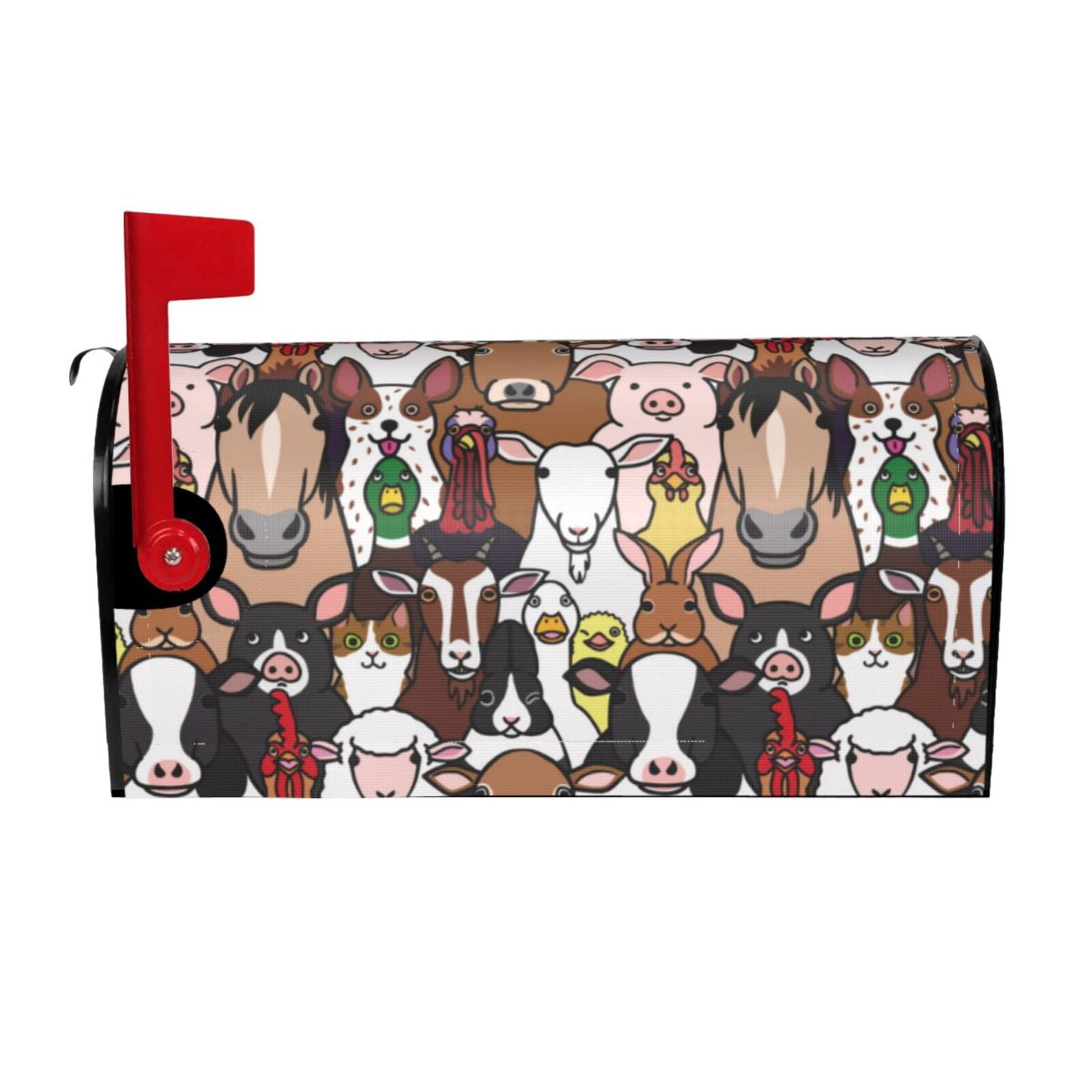 Mailbox Covers, funny farm pig cow cat face Welcome Cute Mailbox Cover ...