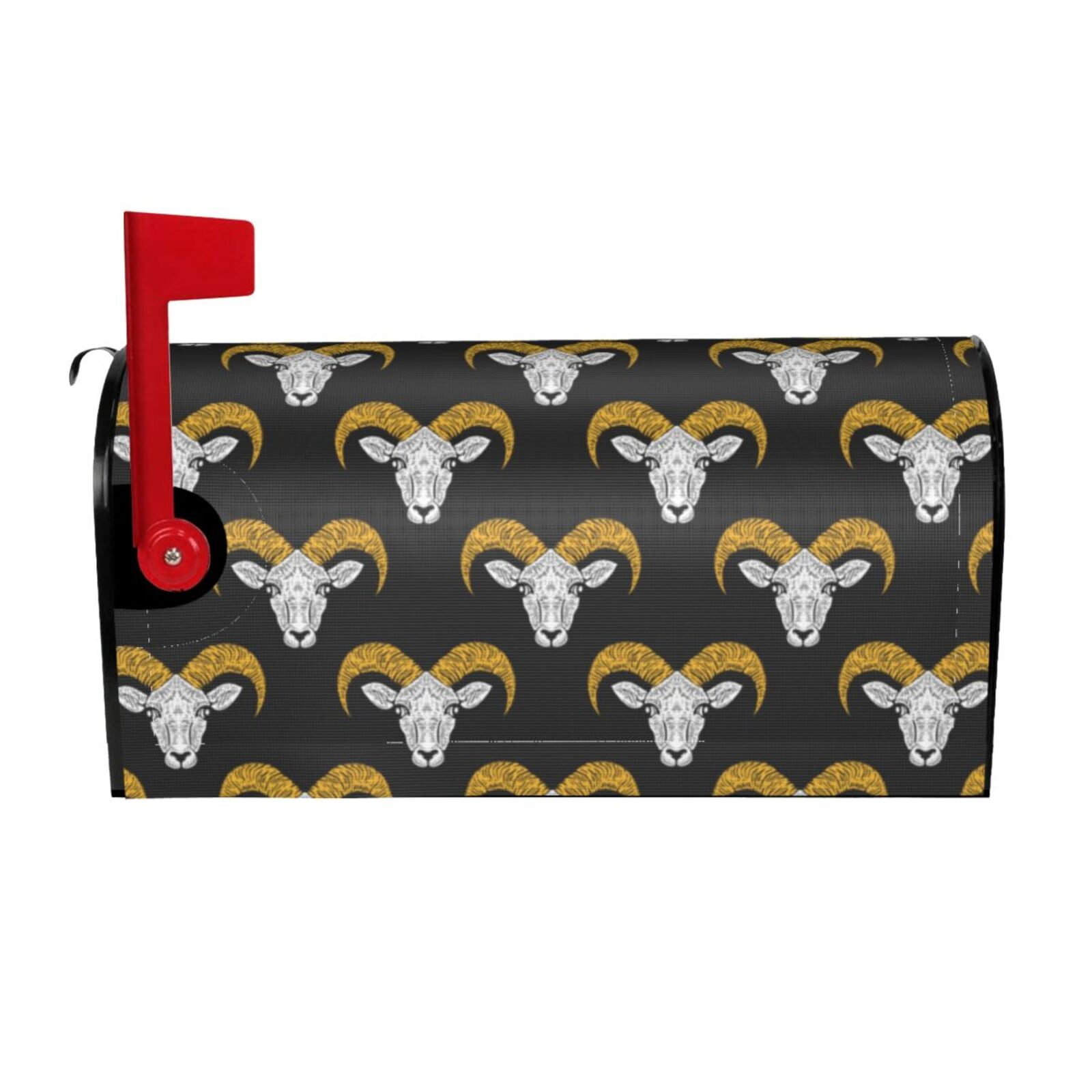 Mailbox Covers, goat head cool black Welcome Cute Mailbox Cover ...